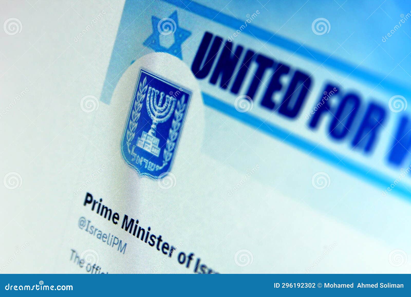 Prime Minister of Israel Twitter Editorial Photography - Image of ...