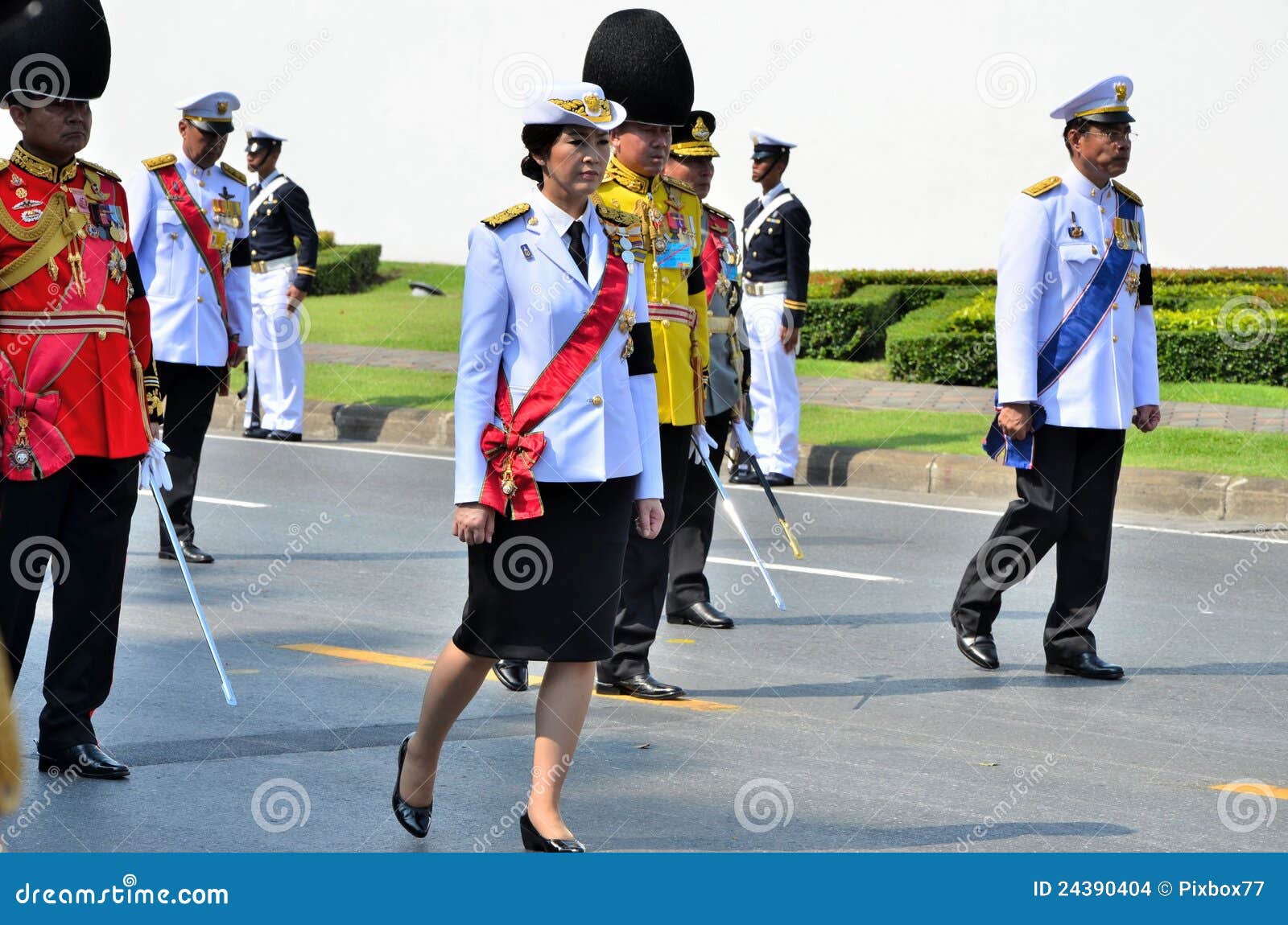 Prime Minister, Yingluck Shinawatra Marching Editorial Stock Image ...