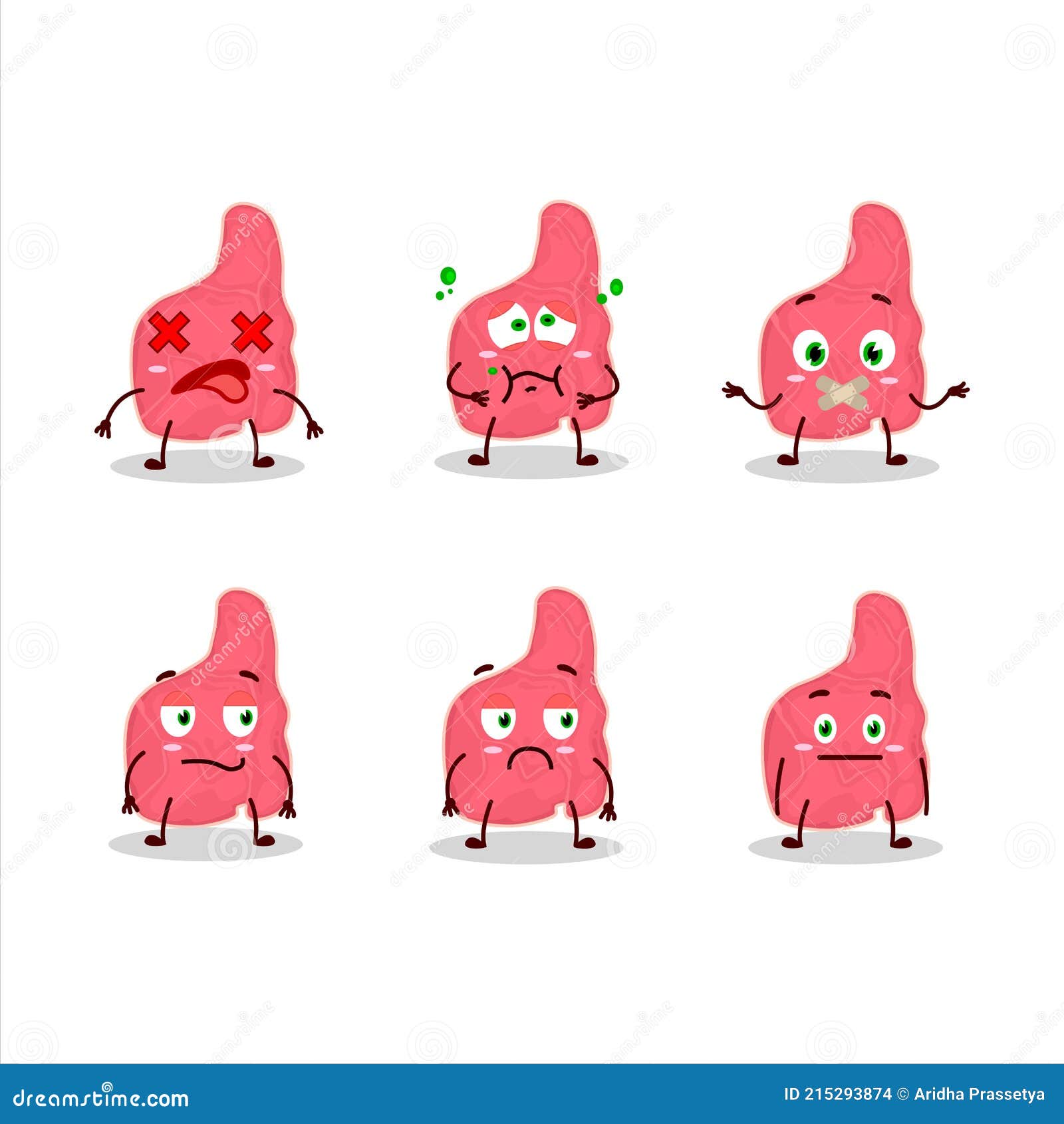 Prime Rib Cartoon Character with Nope Expression Stock Vector ...