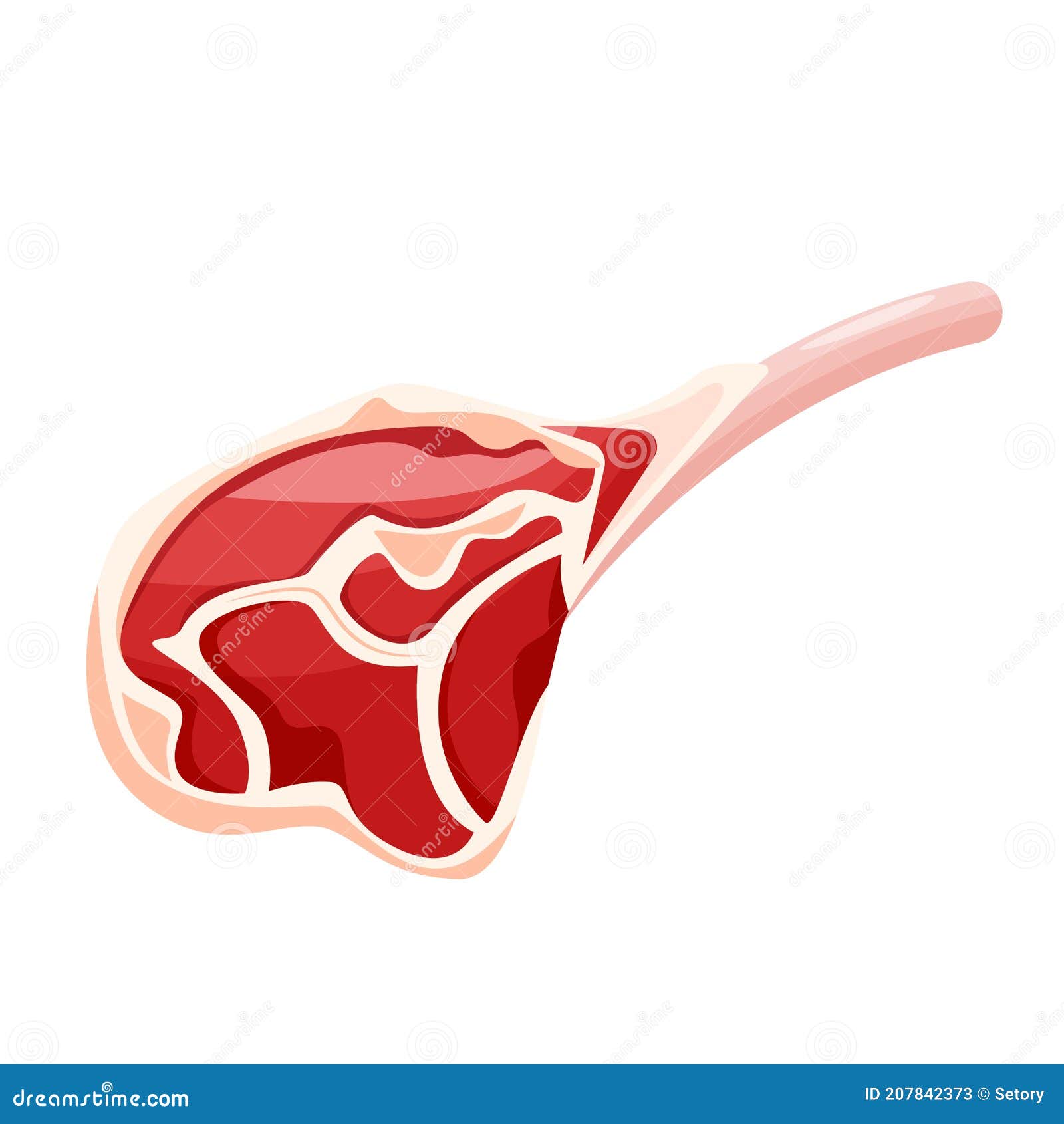 Prime rib icon. stock illustration. Illustration of butcher - 207842373