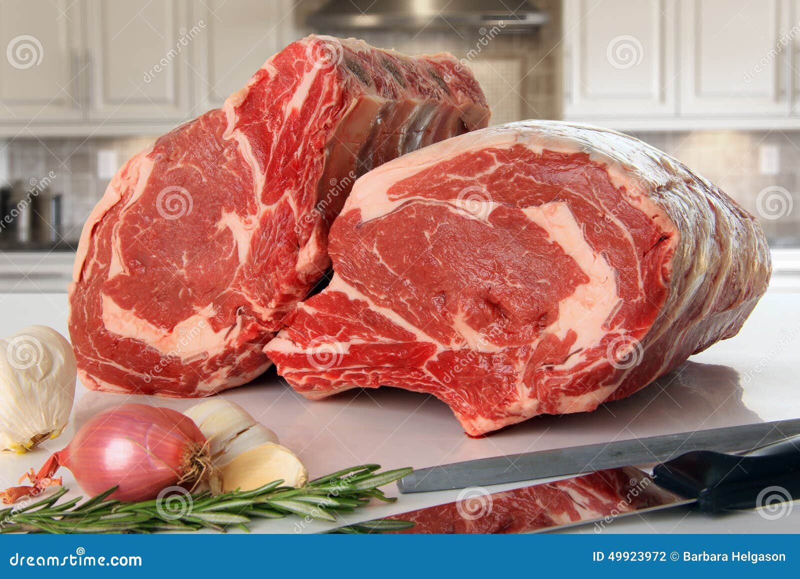 Prime rib roast stock photo. Image of rare, slab, white - 49923972