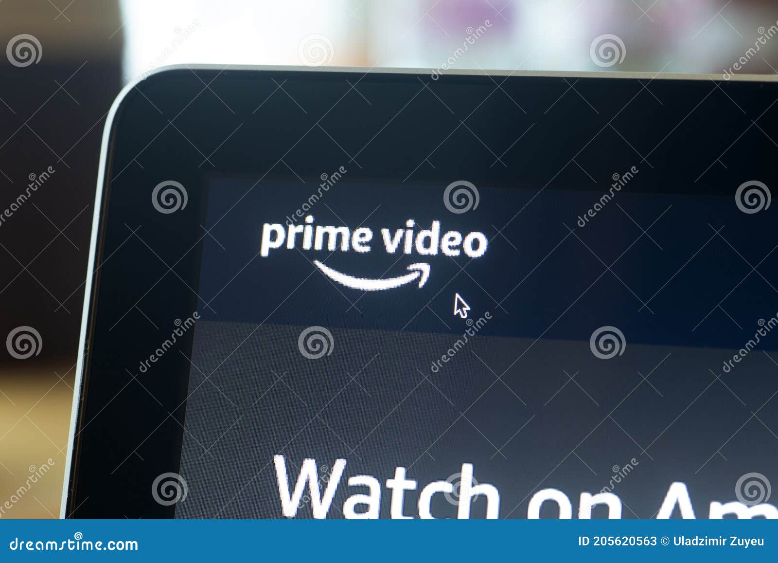 Prime Video Amazon Logo on a Computer Screen. Home Page of the Internet ...