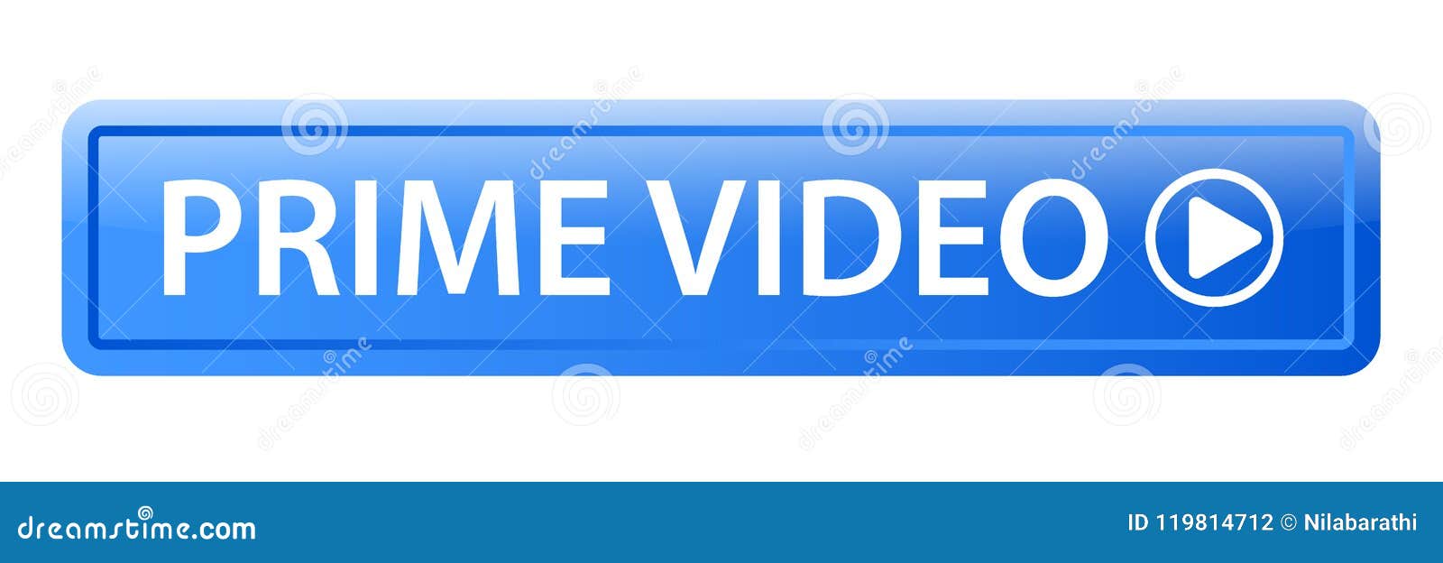 Prime video web button stock illustration. Illustration of bright ...