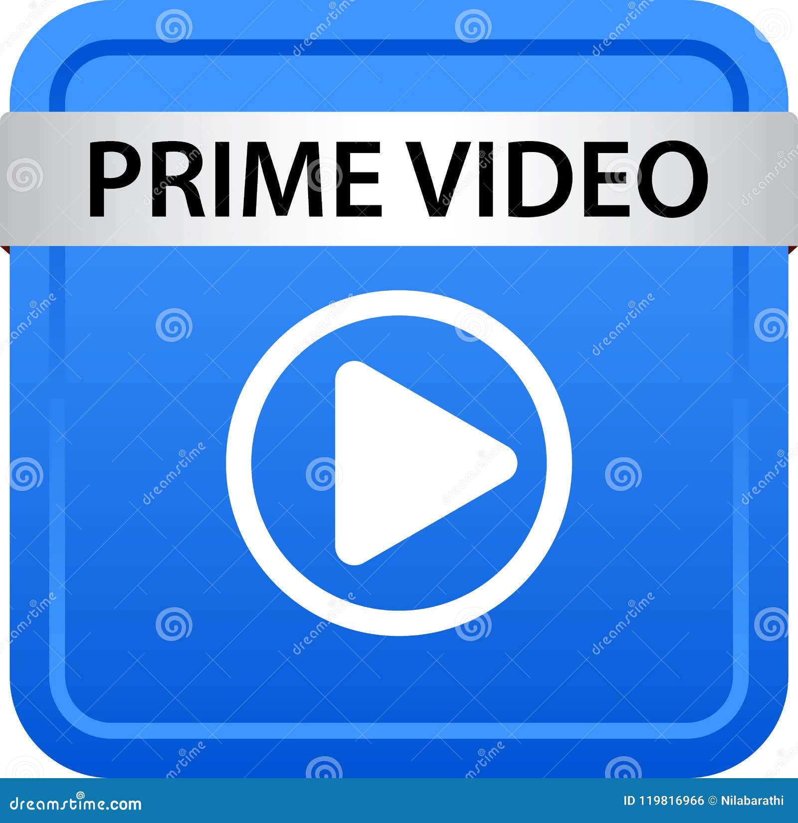 Prime video web button stock illustration. Illustration of price ...