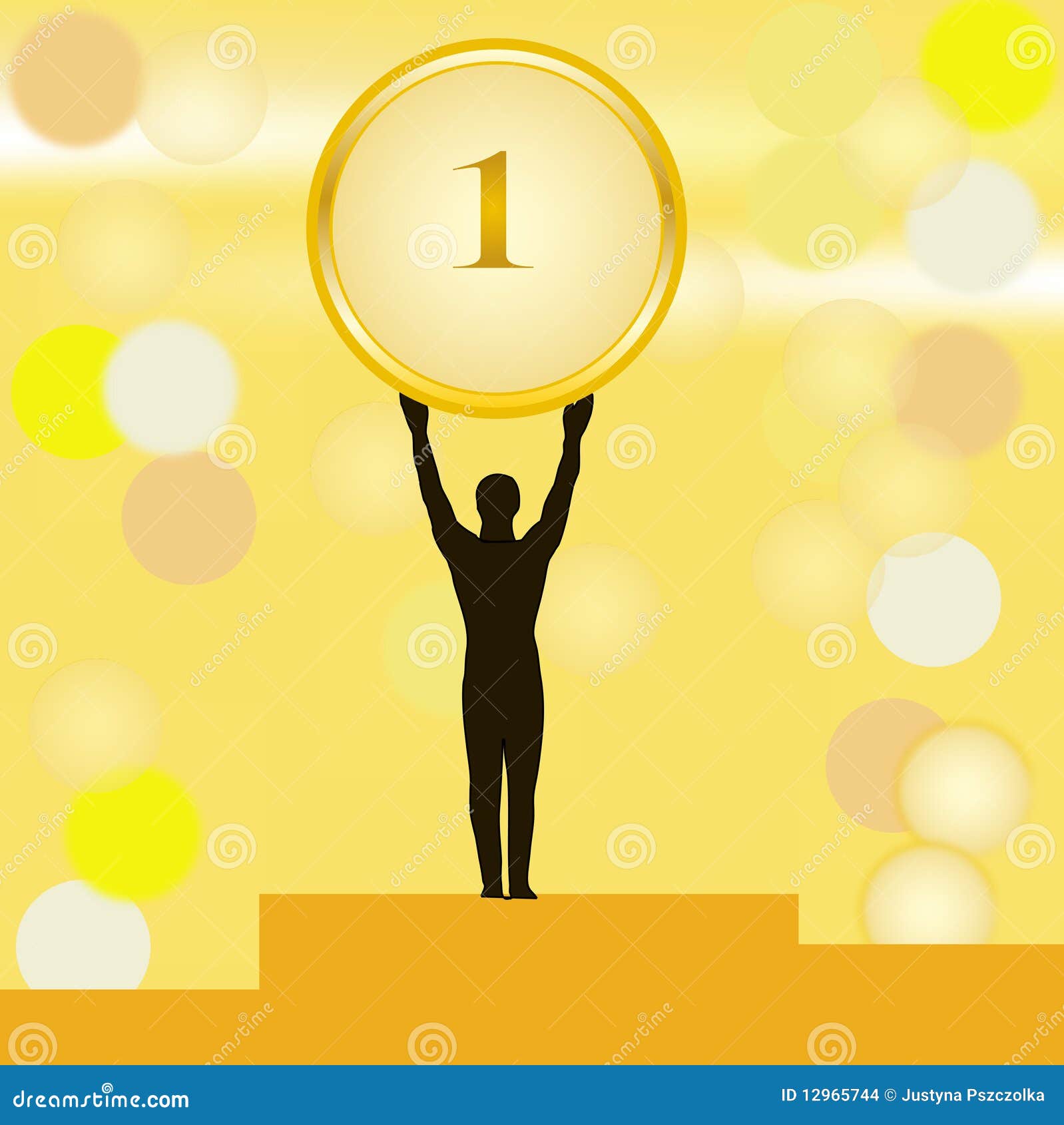 Primeiro lugar ilustração do vetor. Ilustração de ilustração - 12965744