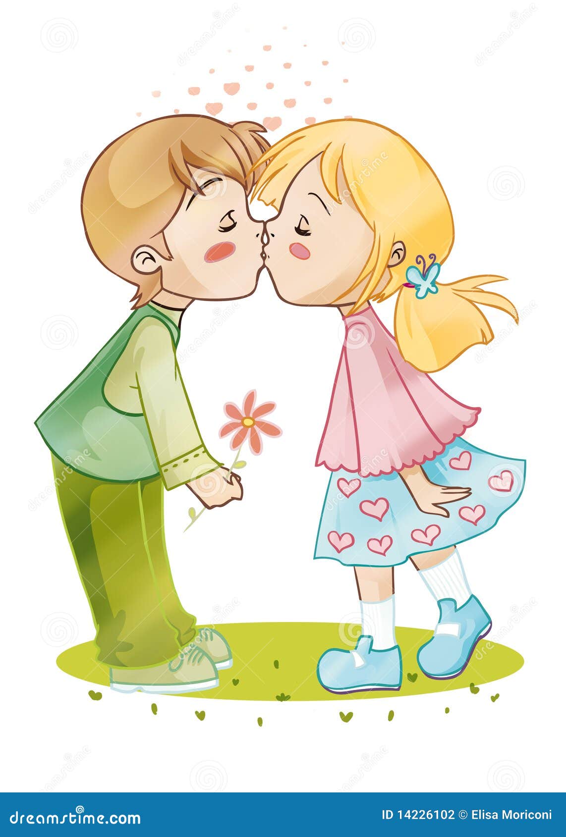 Primer beso stock de ilustración. Ilustración de valentina - 14226102