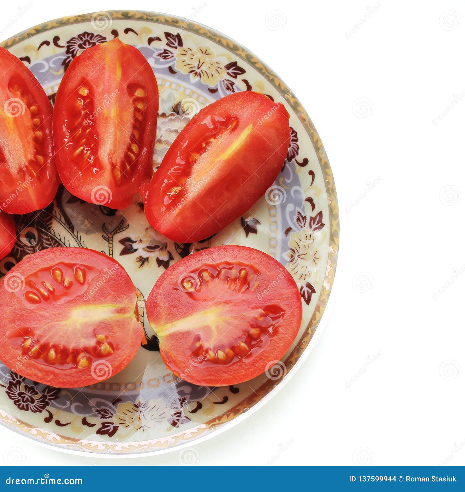Primer Cortado De Los Tomates Verduras Foto de archivo - Imagen de ...