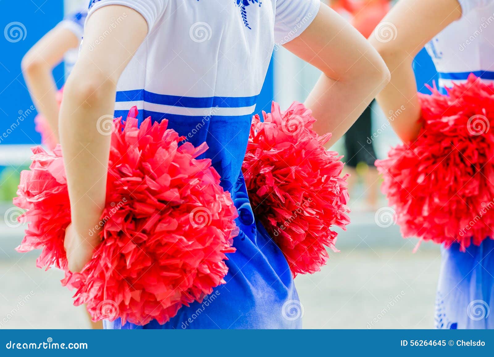 Primer de las animadoras imagen de archivo. Imagen de blanco - 56264645