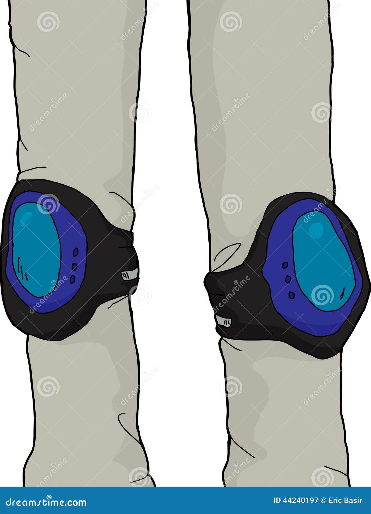 Primer de las rodilleras ilustración del vector. Ilustración de blanco ...