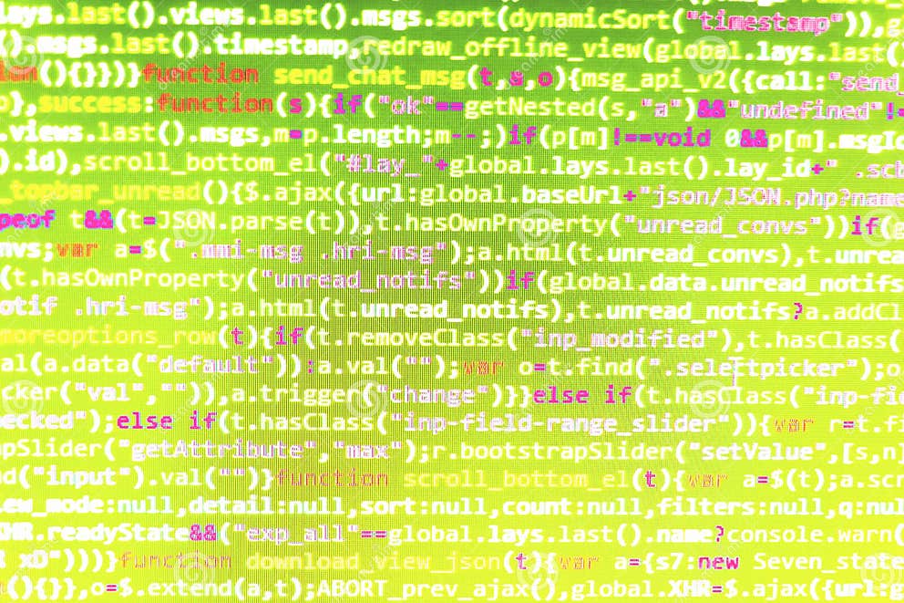 Primer Del Código De Java Script, Del CSS Y Del HTML Imagen de archivo ...