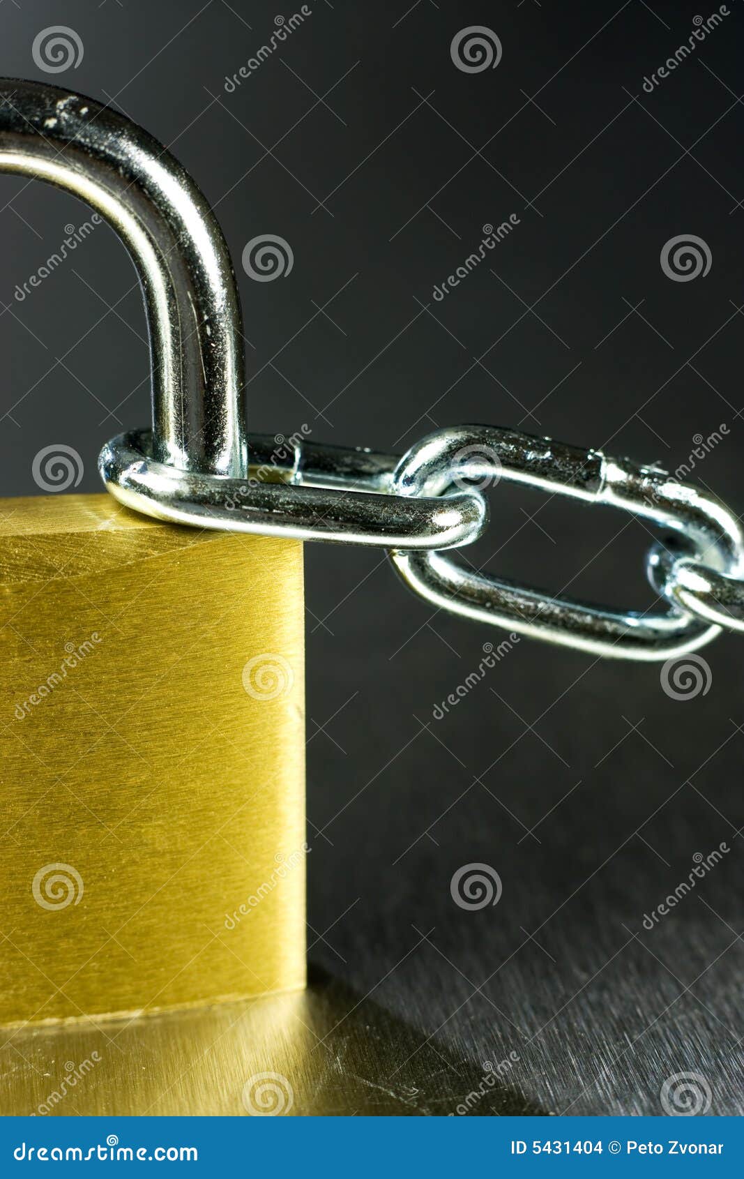 Primer Del Candado Con La Cadena Imagen. Imagen: 5431404