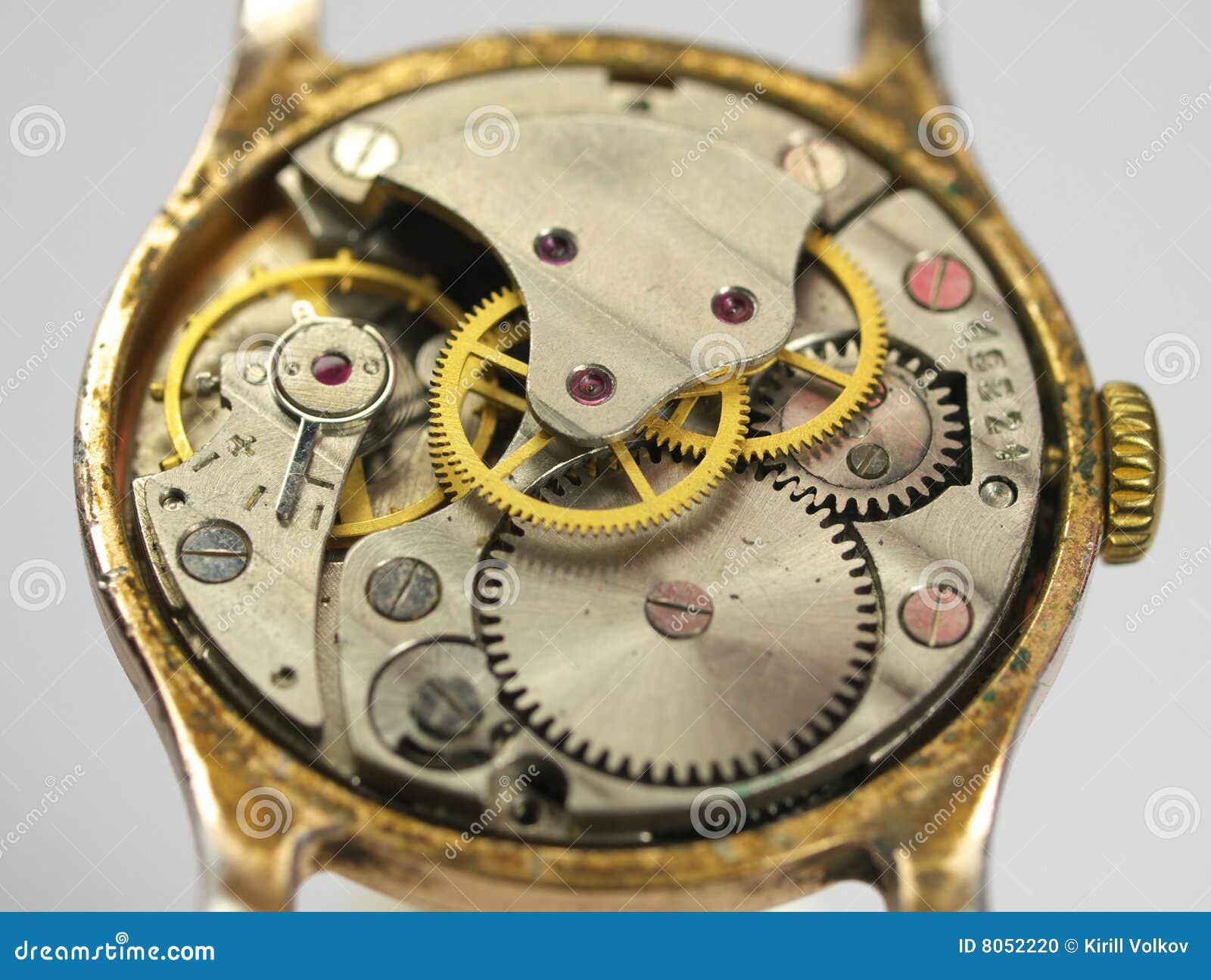 Primer Del Mecanismo Del Reloj Foto de archivo - Imagen: 8052220