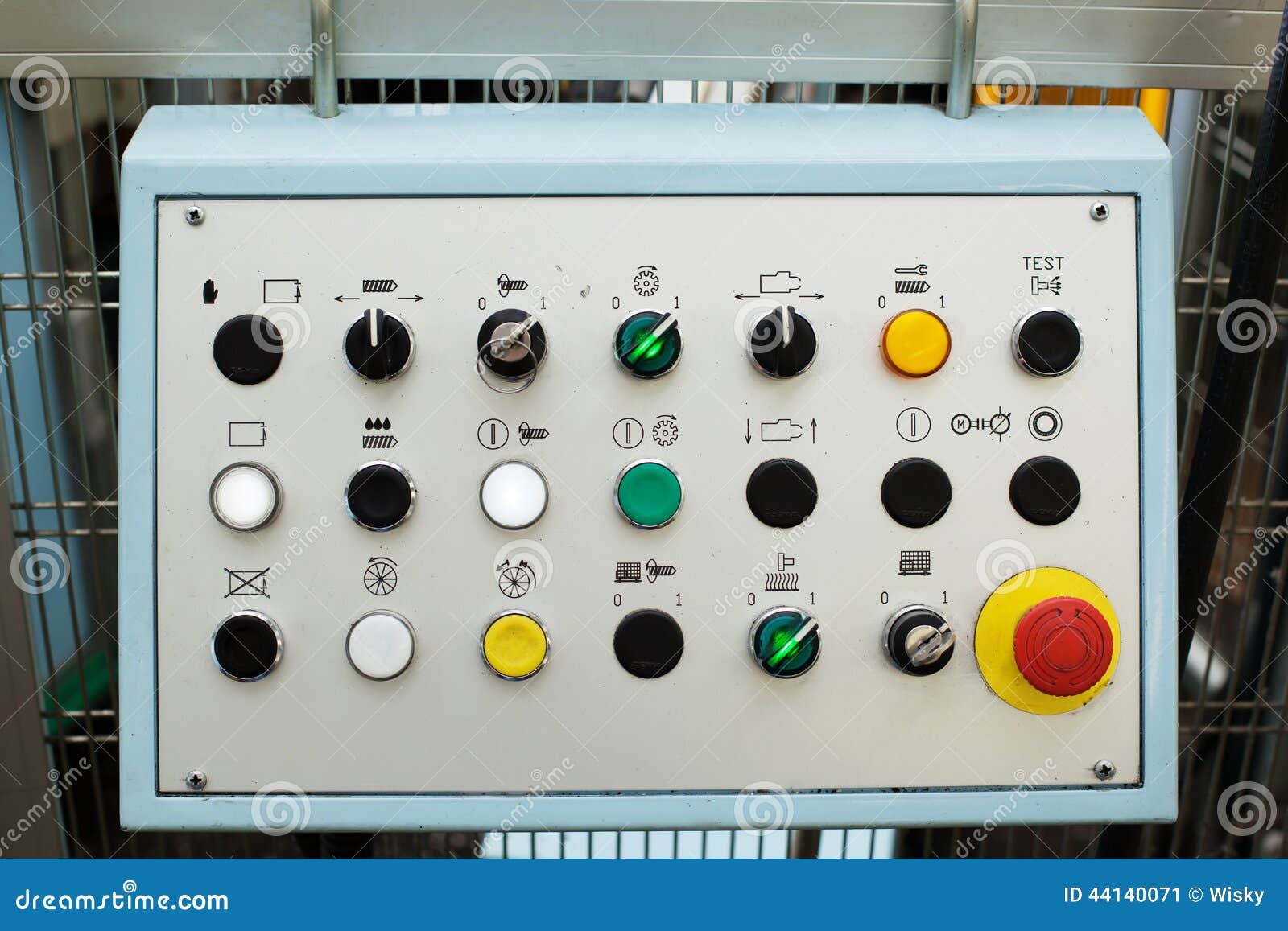 Primer Del Panel De Control - Botones Con Los Iconos Imagen de archivo ...