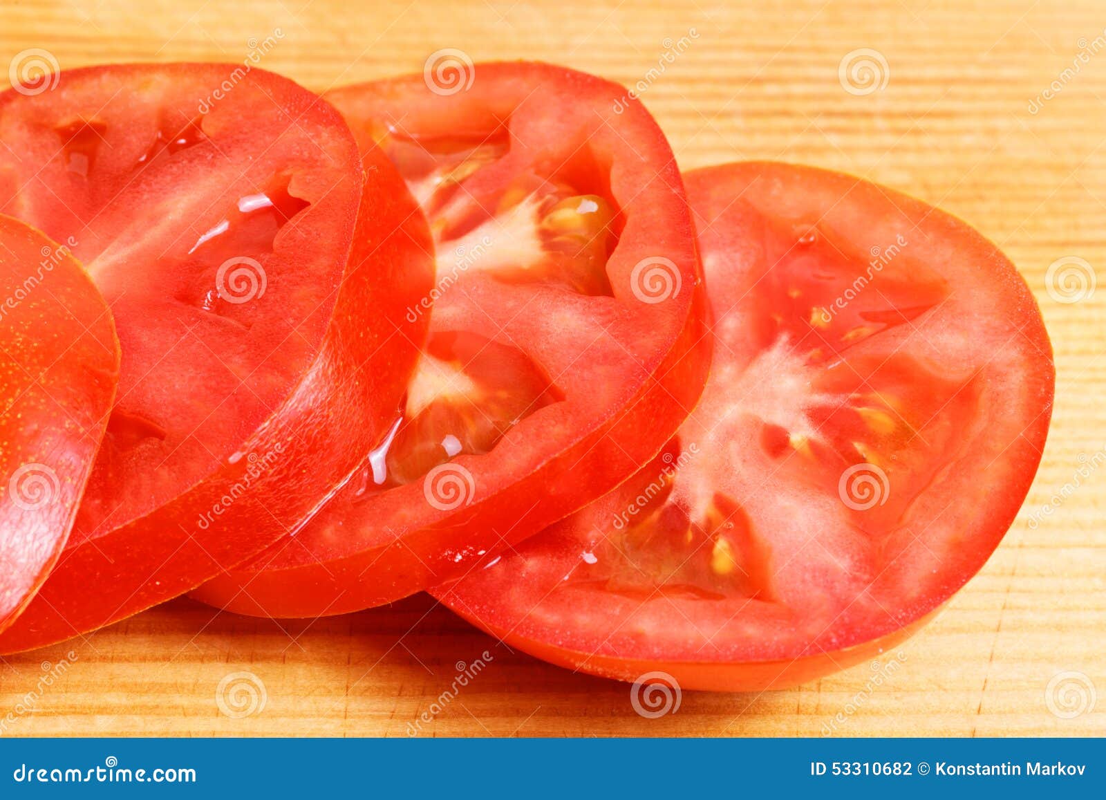 Primer Del Tomate Cortado Fresco Foto de archivo - Imagen de ...