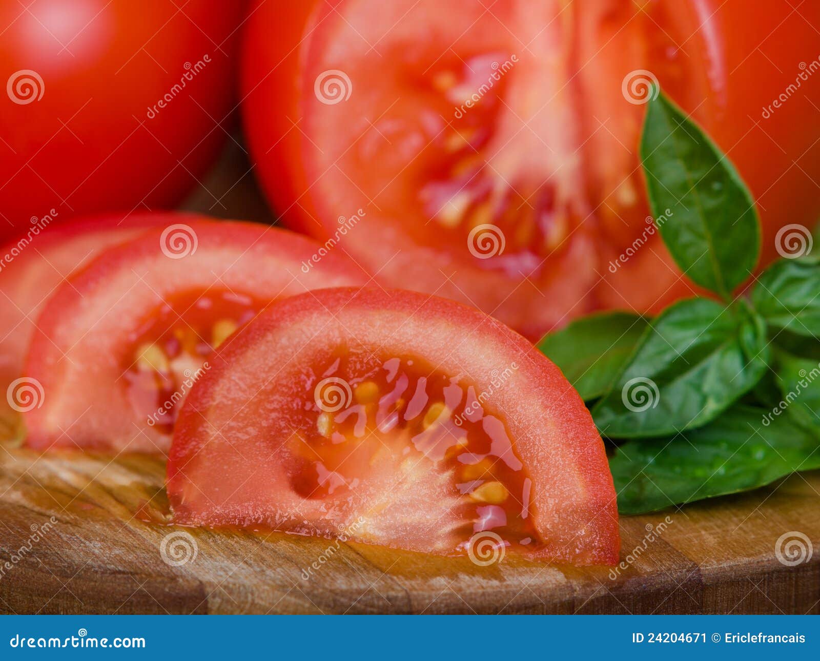 Primer Extremo De Los Tomates Rebanado Imagen de archivo - Imagen de ...
