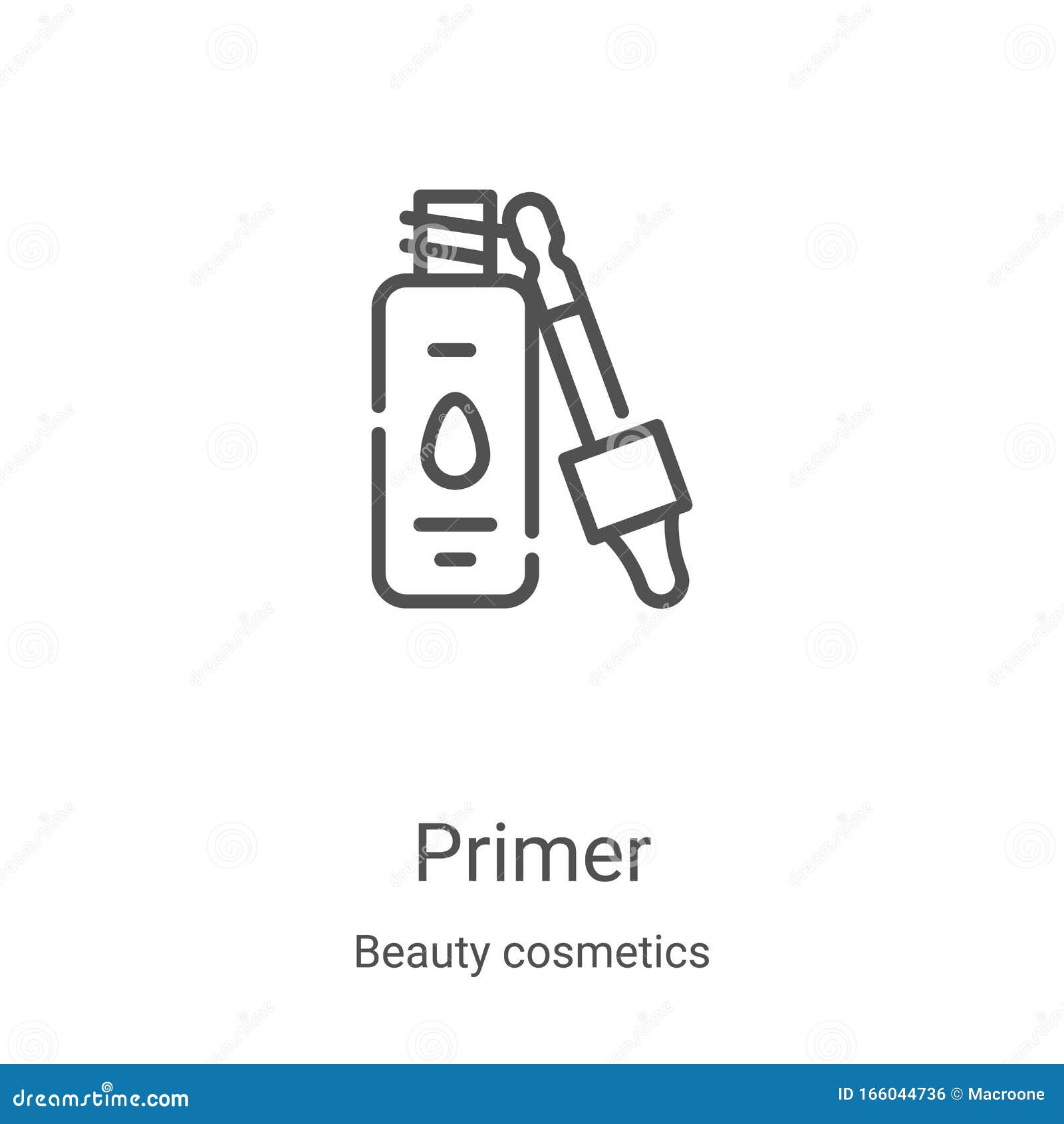 Primer Icon, Black Sign With Strokes, Concept Illustration Royalty-Free ...