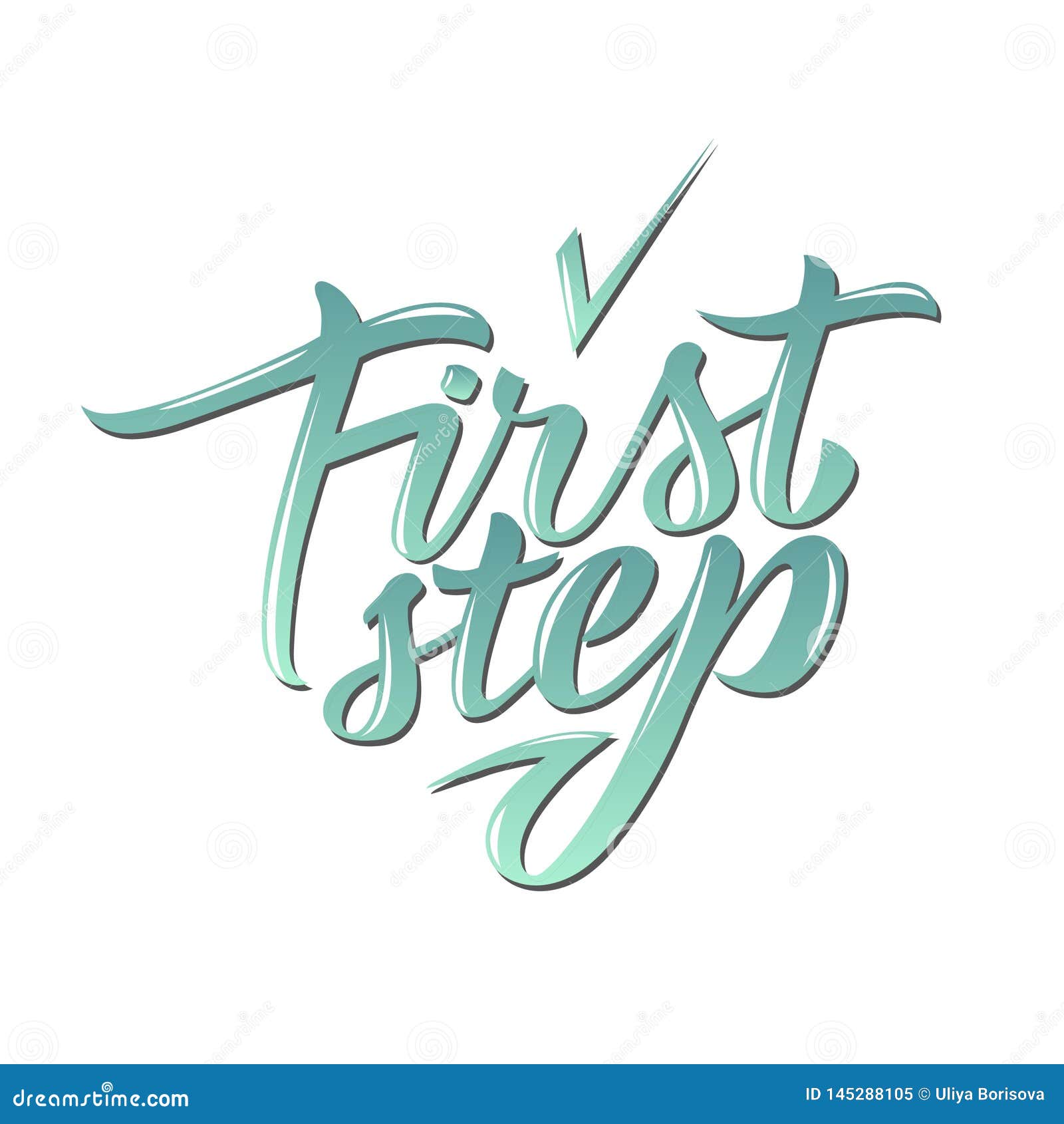 Primer paso ilustración del vector. Ilustración de creativo - 145288105