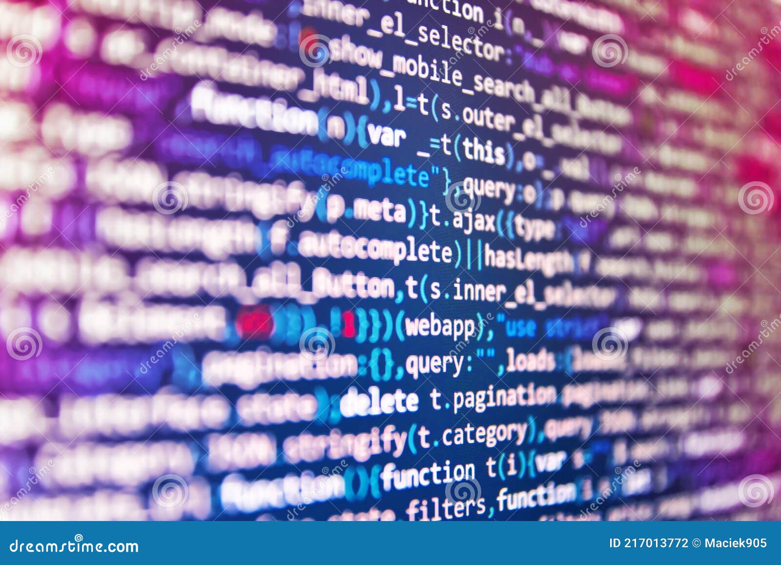 Primer Plano De Java Script Y Código Html. Estándares De Codificación ...