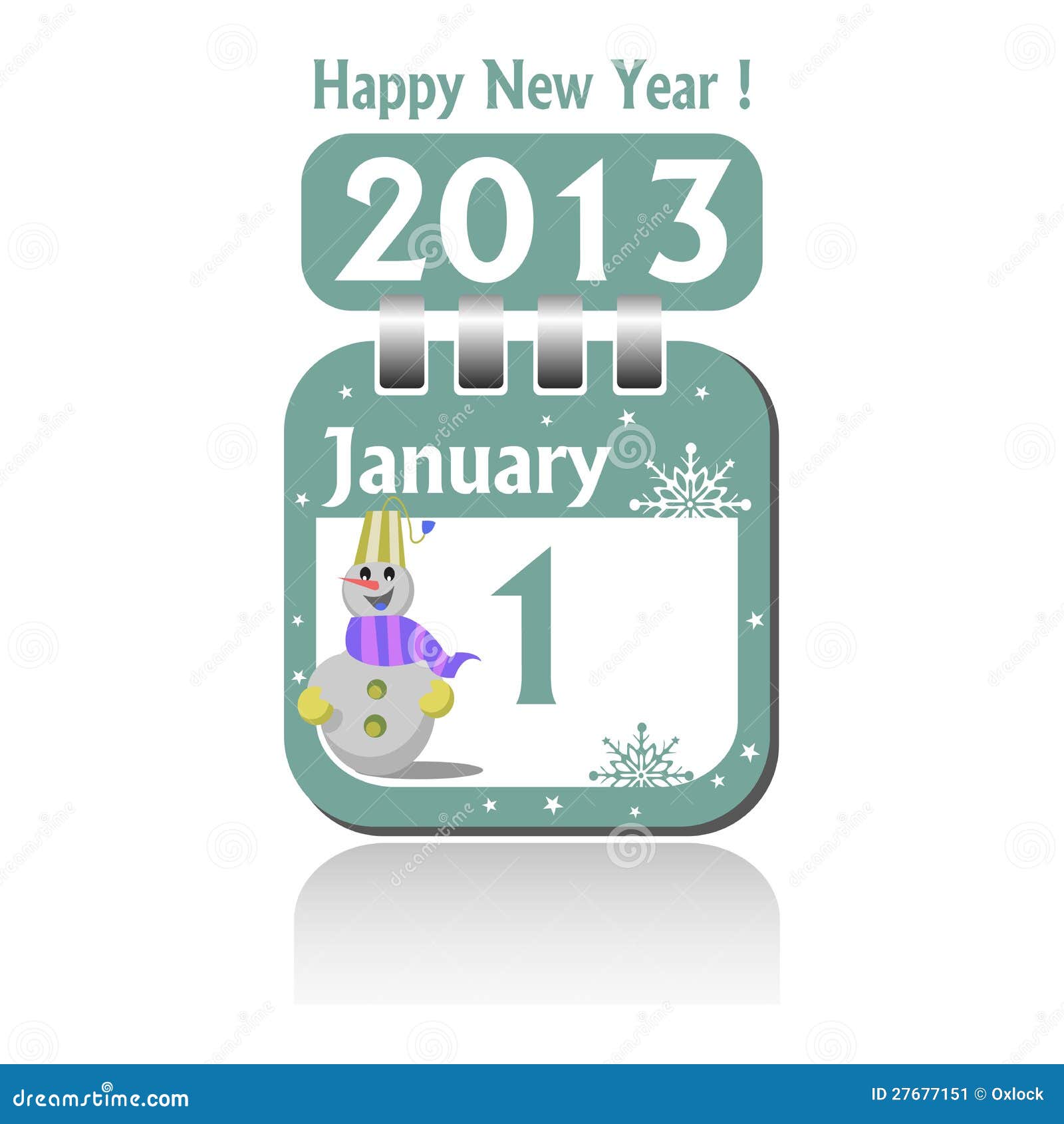 Primero de enero ilustración del vector. Ilustración de perspectiva ...