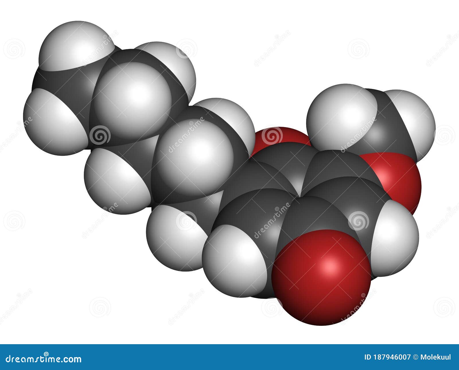 Primin Primrose Plant Allergen Molecule. 3D Rendering Stock ...
