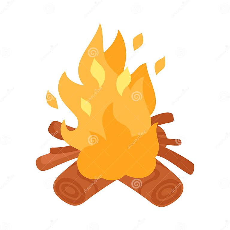 Primitive Age Bonfire Composition Stock Illustration - Illustration of ...