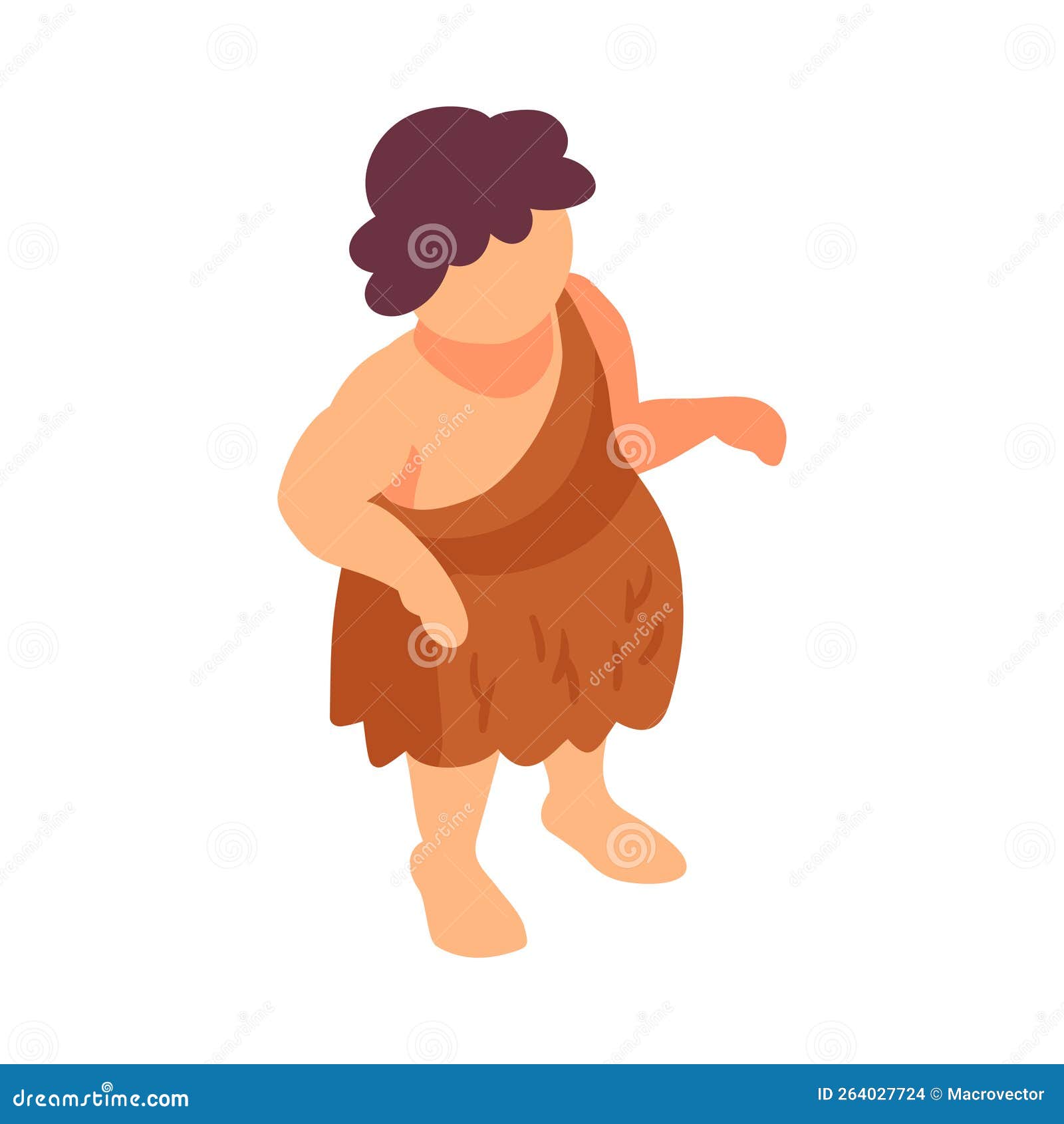 Isometric Primitive Woman Cartoon Vector | CartoonDealer.com #223970859