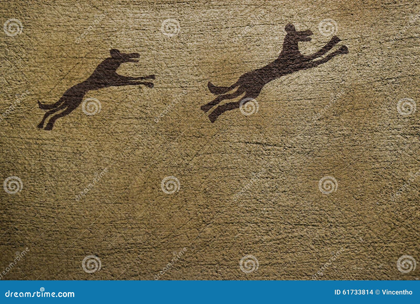 Primitive Animal Drawing stock photo. Image of hunting - 61733814