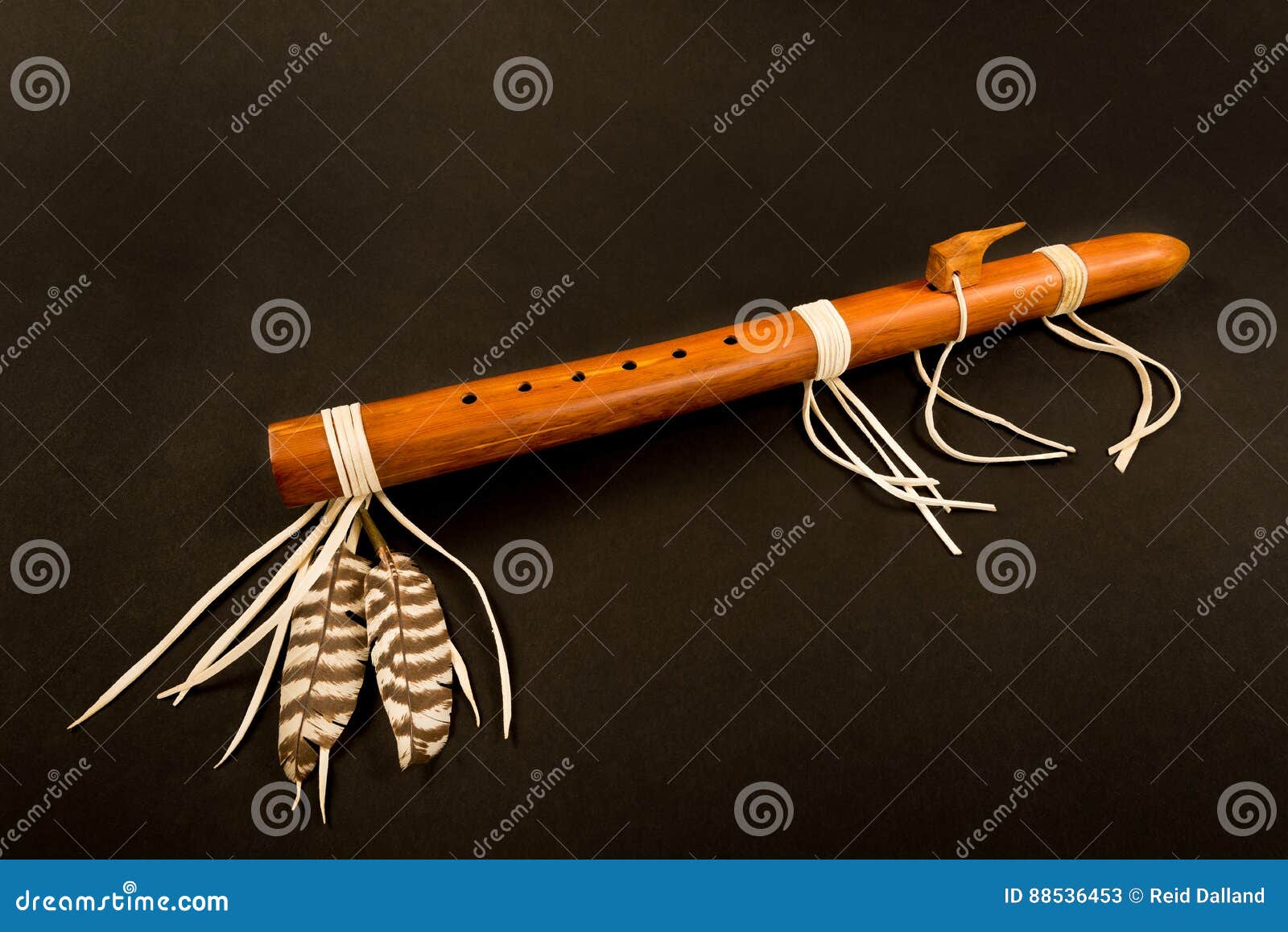 Primitive Antique Native American Flute. Stock Image - Image of flutist ...