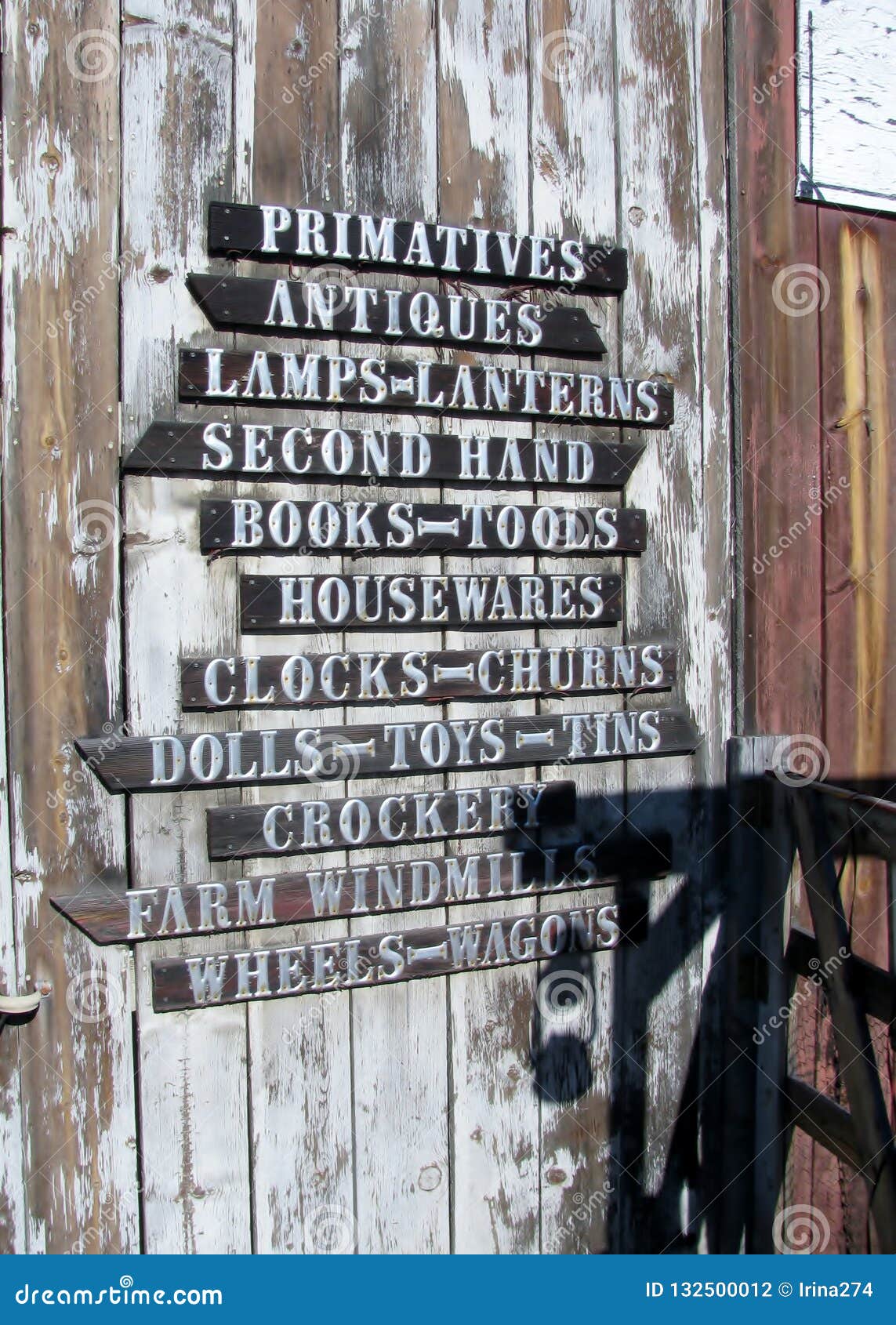 Primitive Antiques Store Sign Stock Photo - Image of housewae ...
