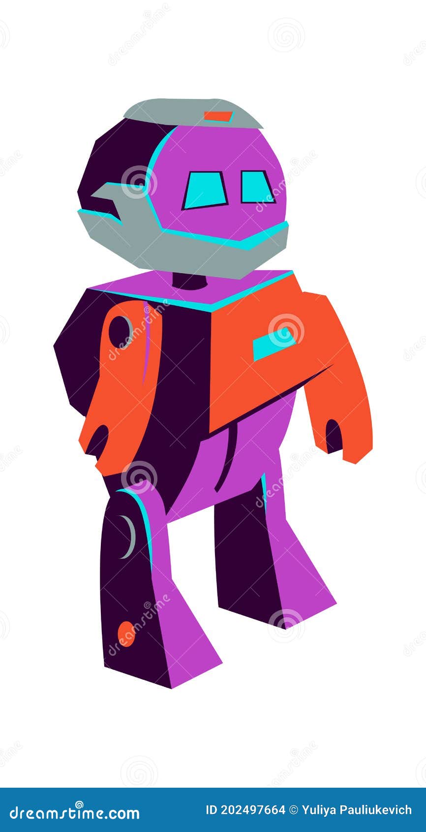 Robot Primitive Man Meets A Real Primitive Man, Prehistoric Background ...