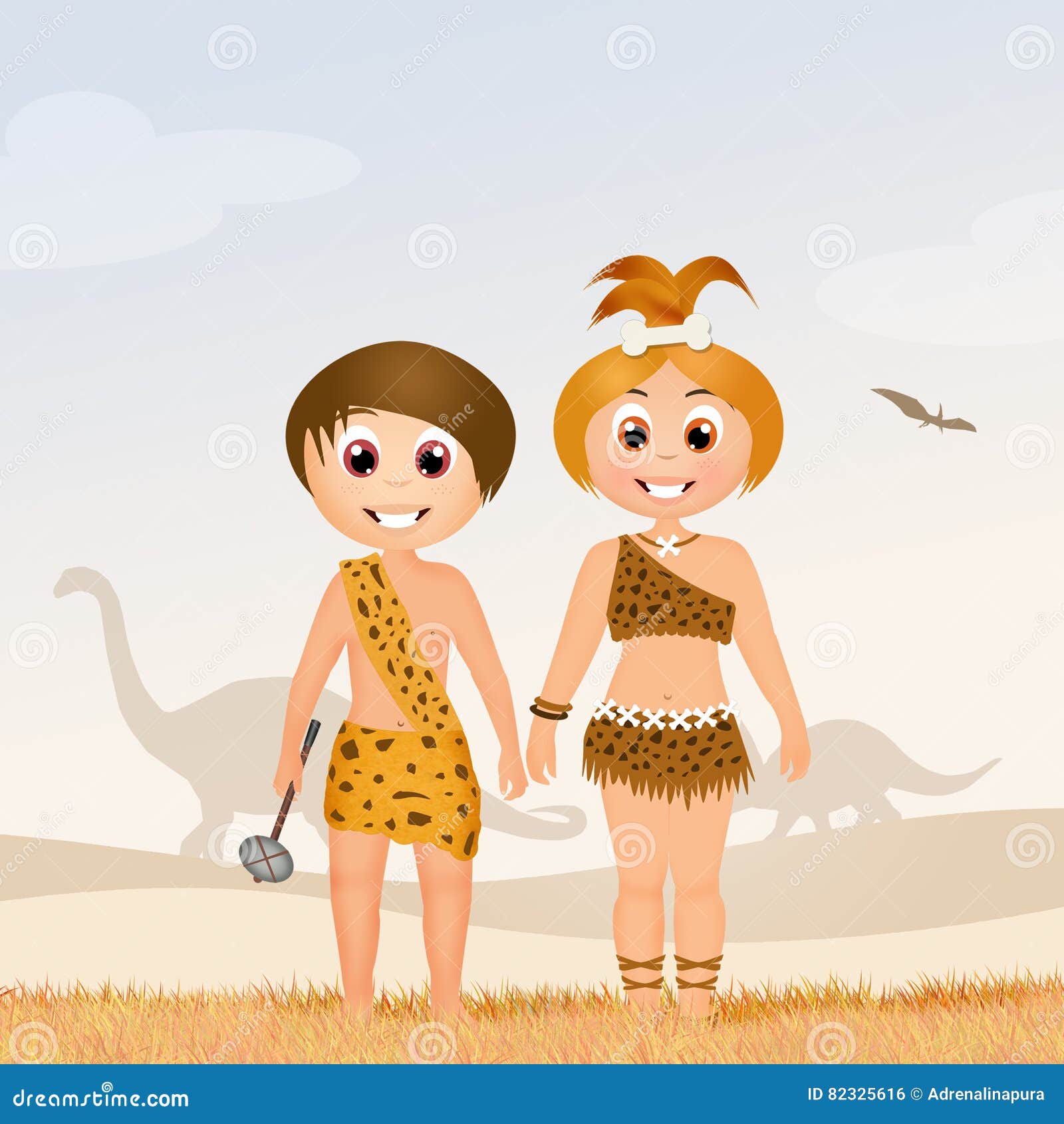 Primitive Art Origins Cartoon Illustration | CartoonDealer.com #78300292