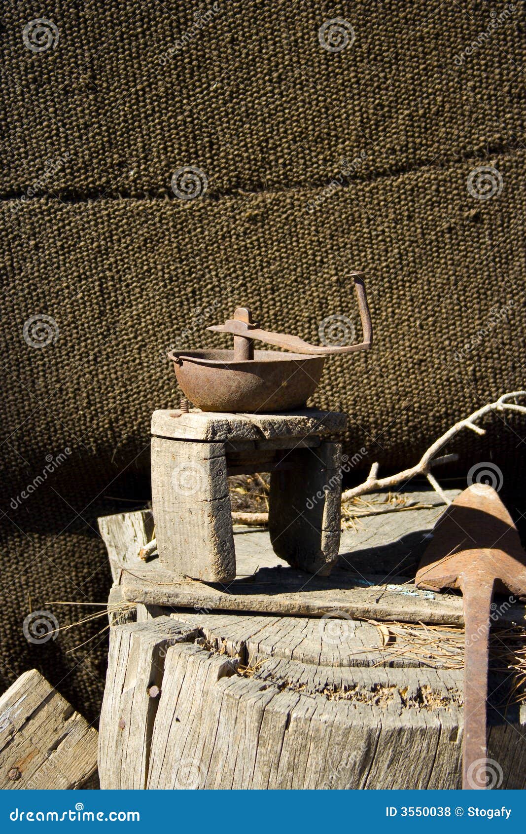 Primitive coffee grinder stock photo. Image of iron, device - 3550038