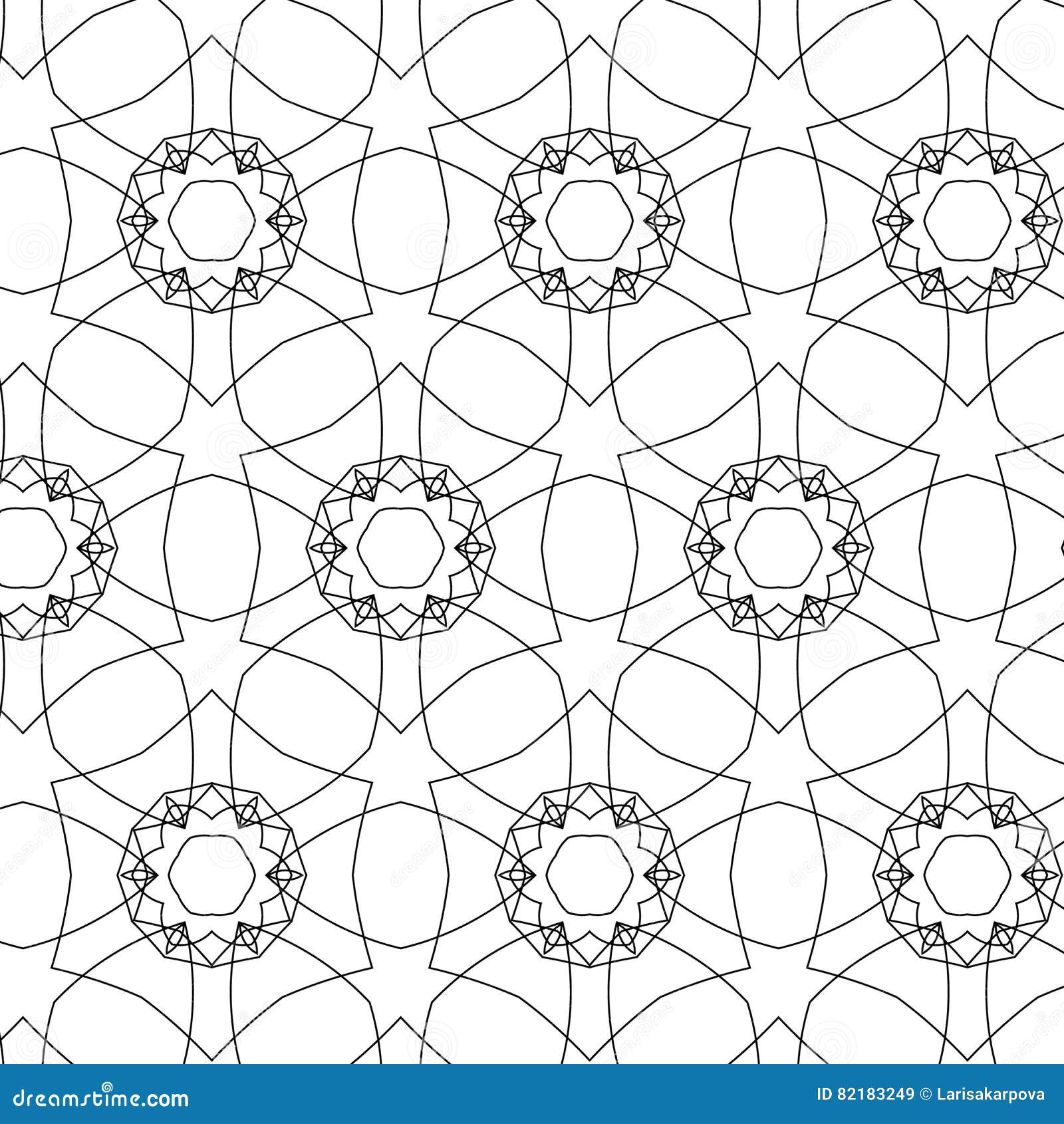 Primitive Geometria Sacra Retro Pattern with Lines and Circles. Stock ...