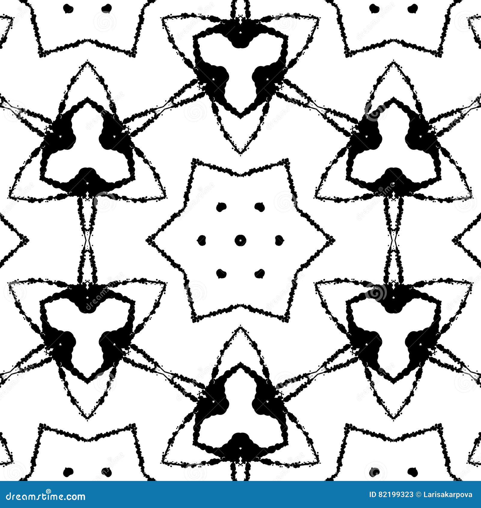 Primitive Geometria Sacra Retro Pattern With Lines And Circles. Stock ...