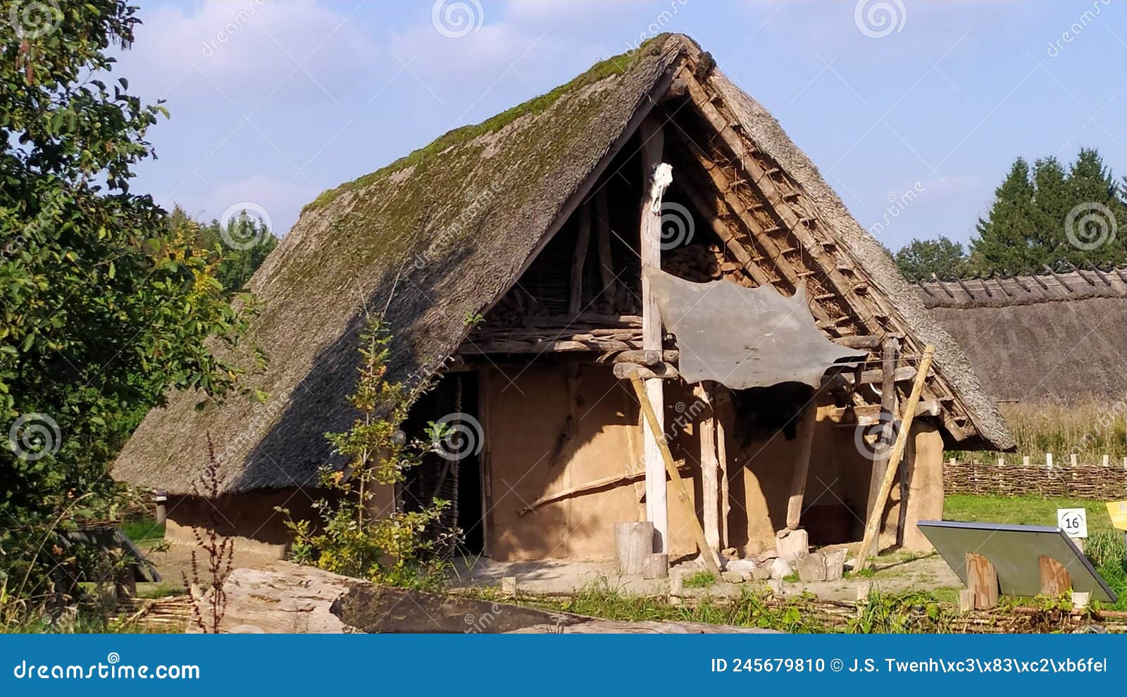 Primitive housing stock photo. Image of tree, cottage - 245679810