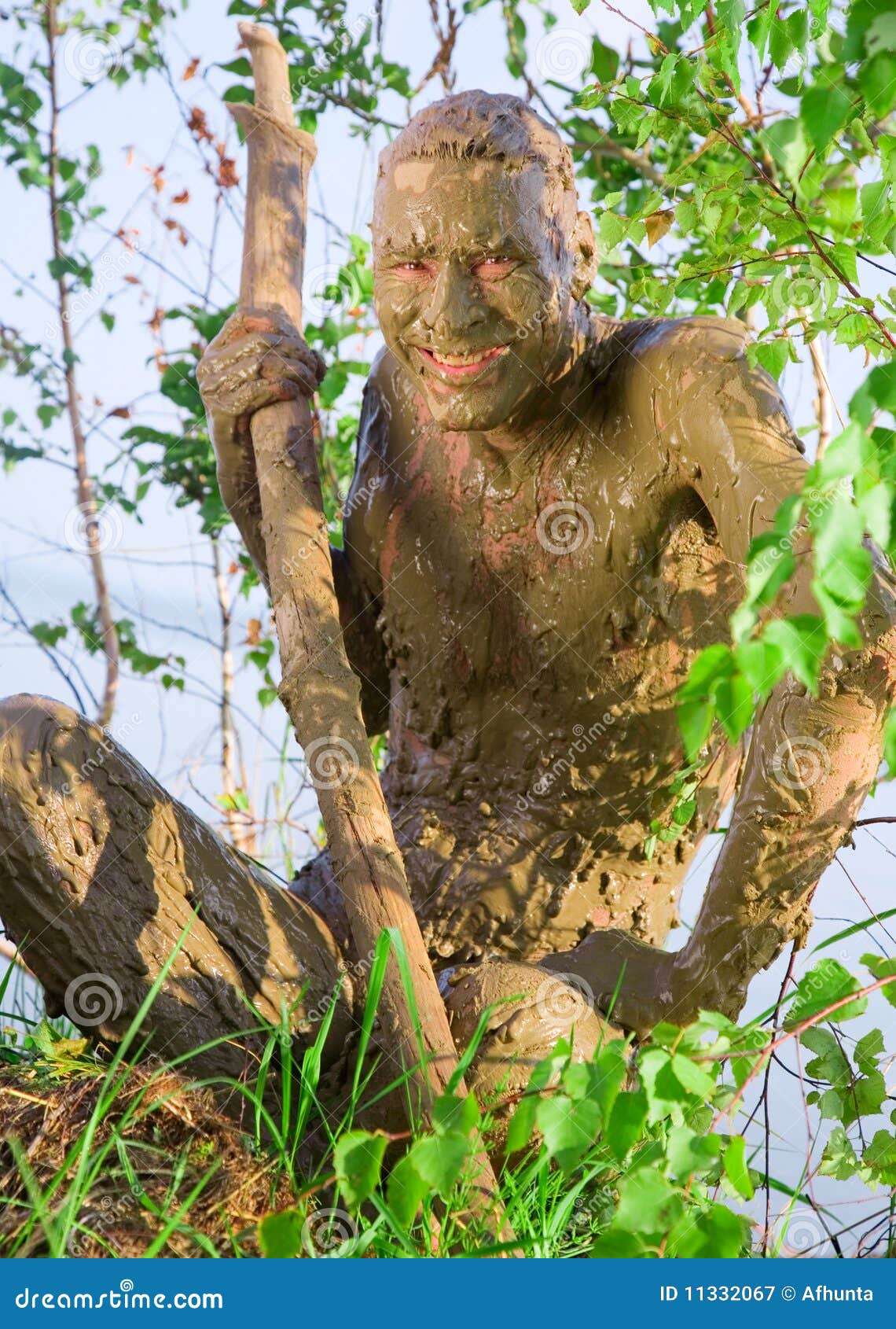 Primitive hunter stock image. Image of person, horizon - 11332067