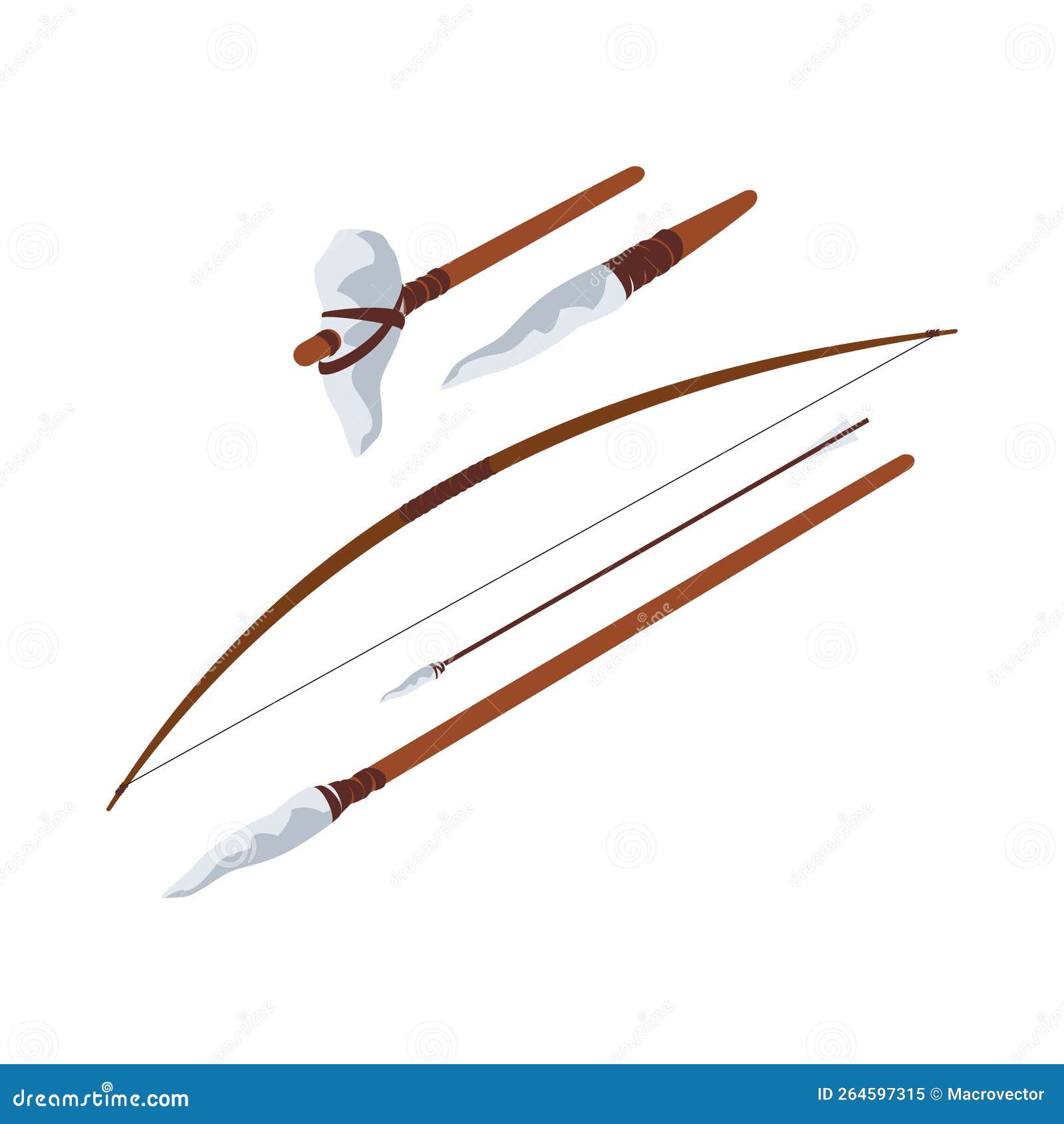 Primitive Labor Tools Composition Stock Vector - Illustration of design ...