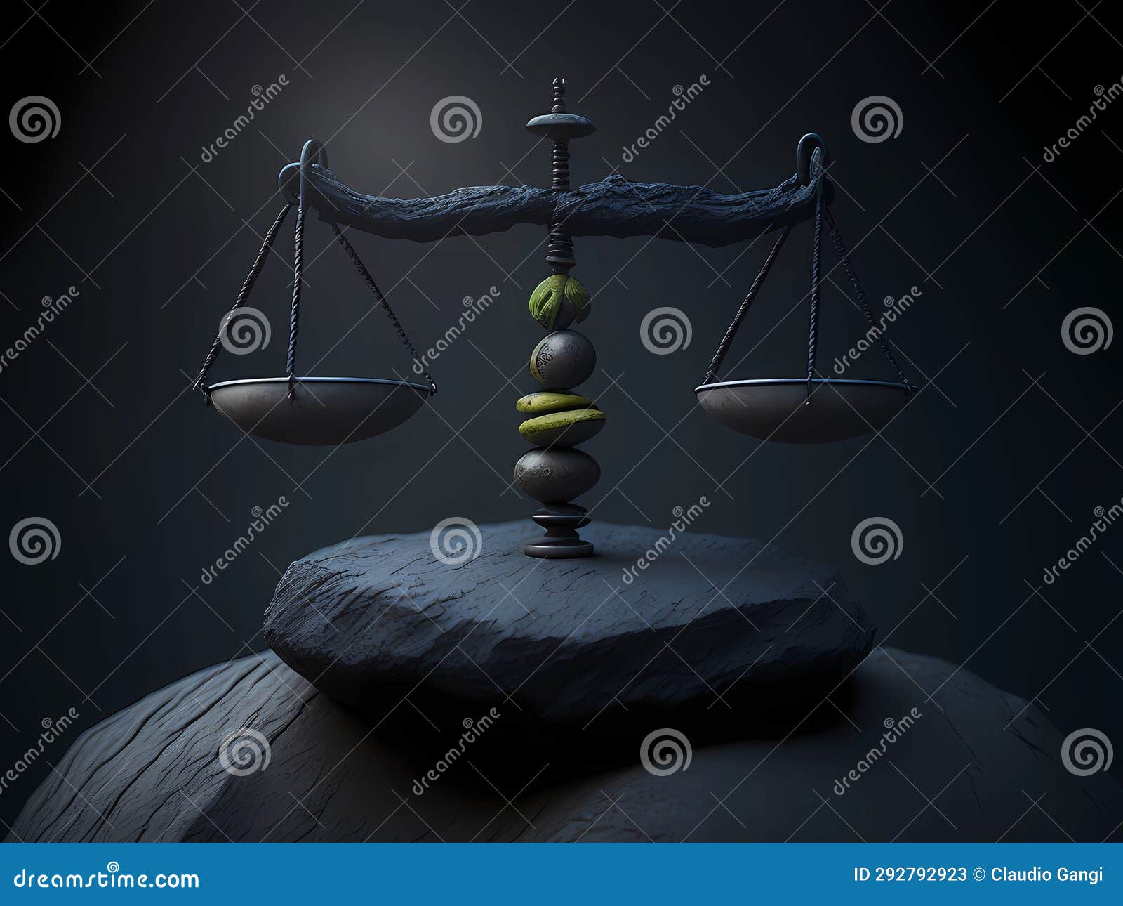 Primitive Lements in Balance Confidence Stock Illustration ...