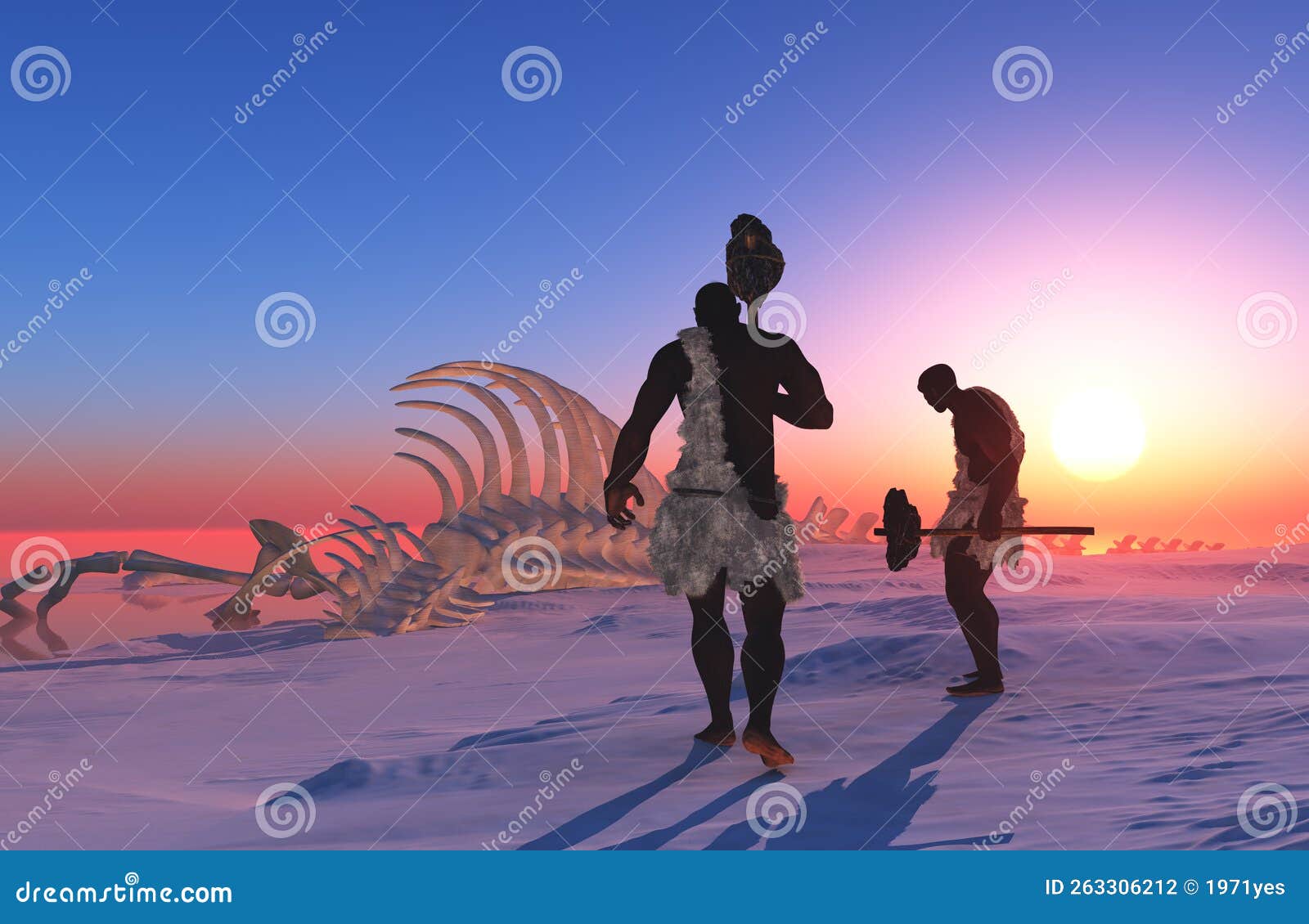 Primitive man stock illustration. Illustration of brown - 263306212