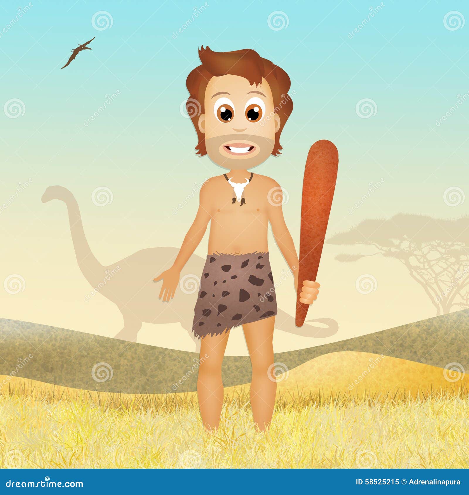 Primitive Art Origins Cartoon Illustration | CartoonDealer.com #78300292