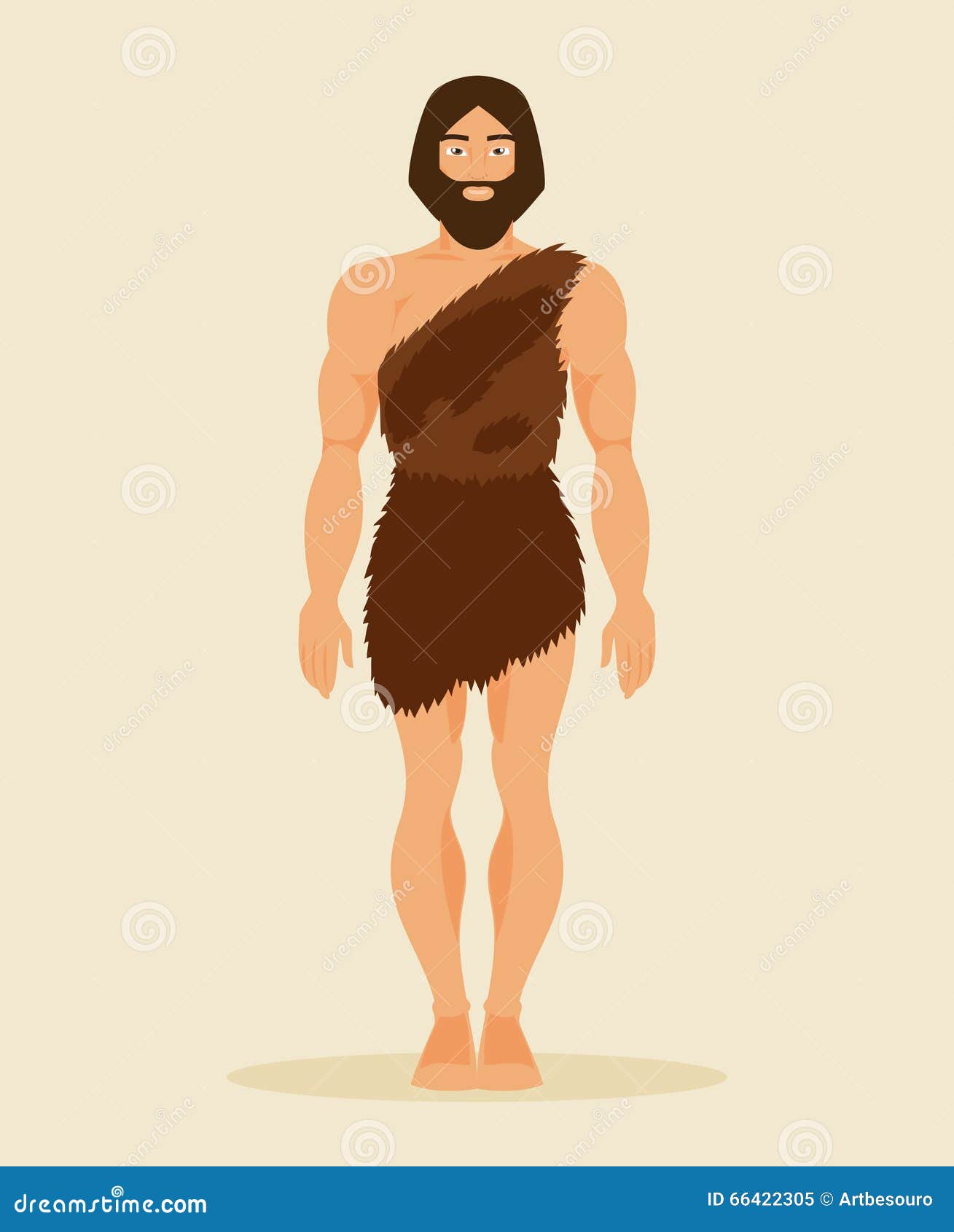 Primitive Man, Neanderthal. Vector Illustration Stock Vector ...