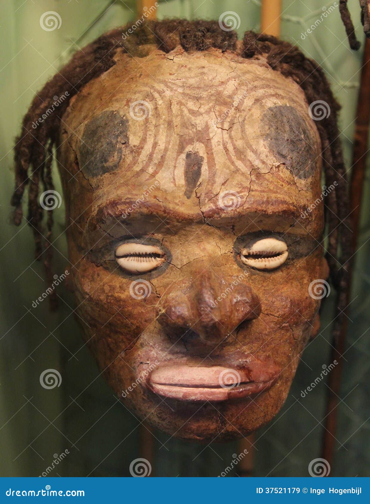 Primitive Mask with Shells, Papua New Guinea Editorial Stock Image ...