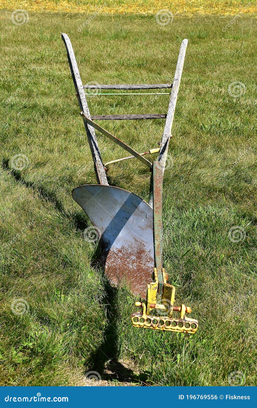 Primitive One Bottom Plow for Breaking Up Sod Stock Photo - Image of ...