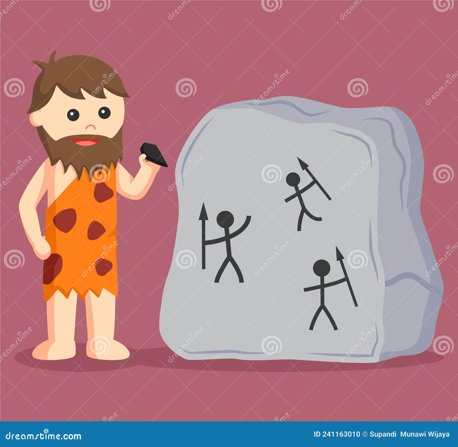 Primitive People Character Profession Design Vector Stock Vector ...