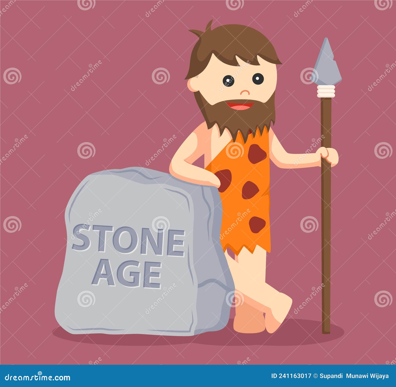 Primitive People Character Profession Design Vector Stock Vector ...