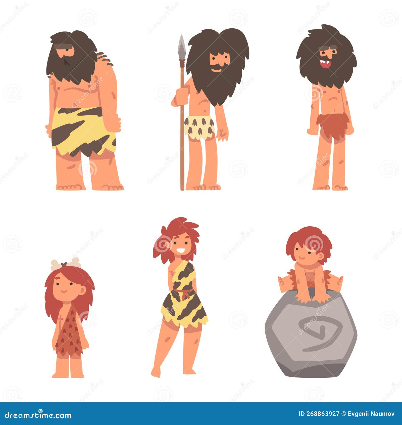 Primitive People Character From Stone Age Wearing Animal Skin Vector ... Primitive People Character From Stone Age Wearing Animal Skin Vector ...