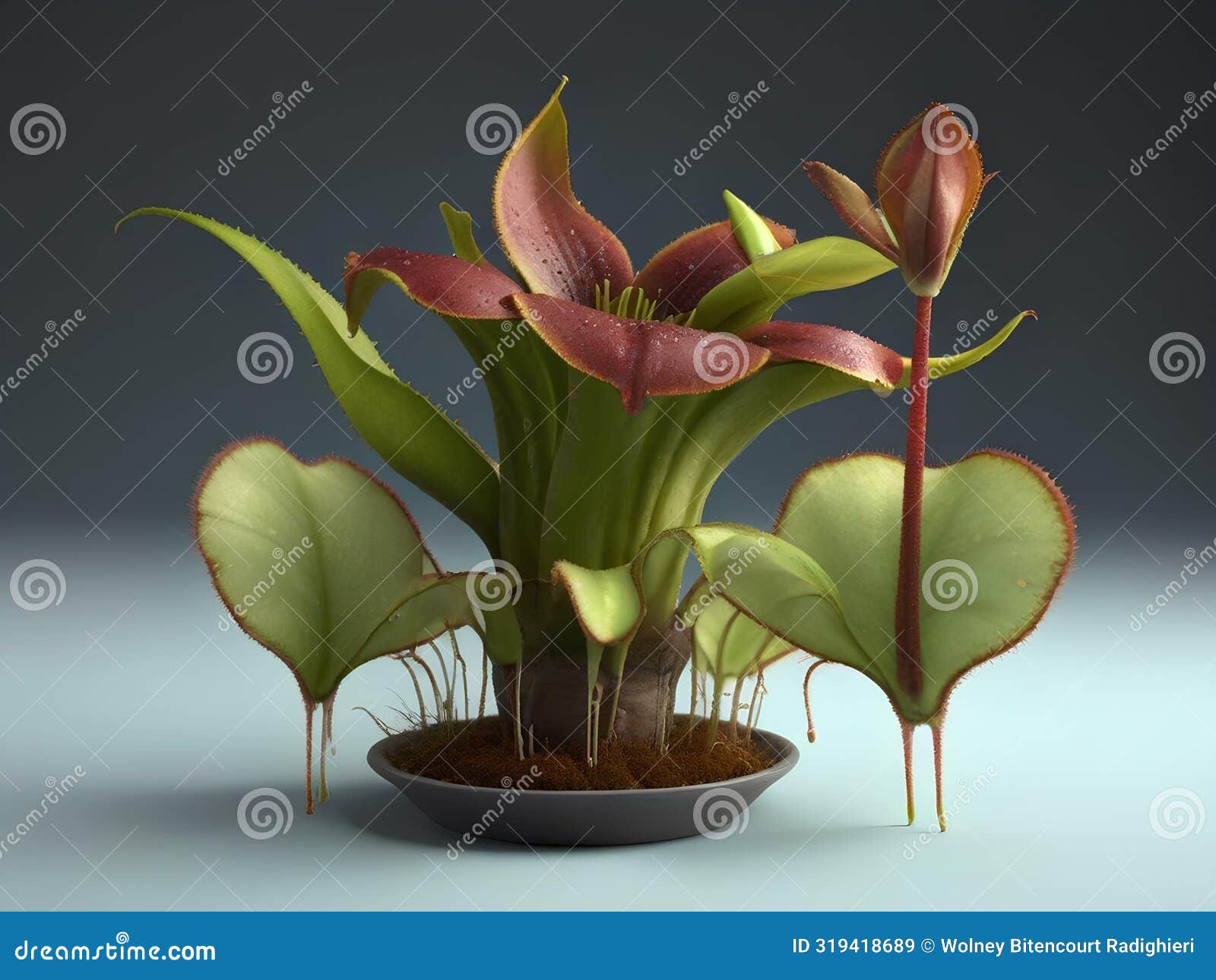 Primitive Plant in Studio Shot 5 Stock Illustration - Illustration of ...