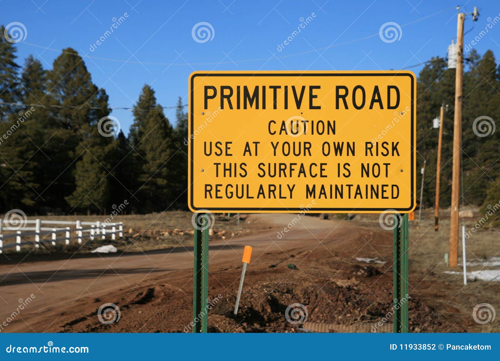 Primitive road sign stock photo. Image of text, primitive - 11933852