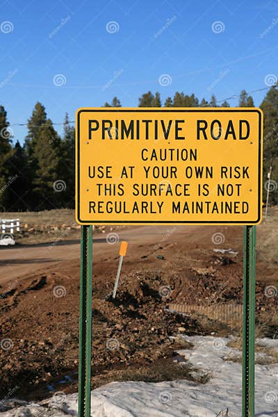 Primitive road sign stock image. Image of maintained - 18085649