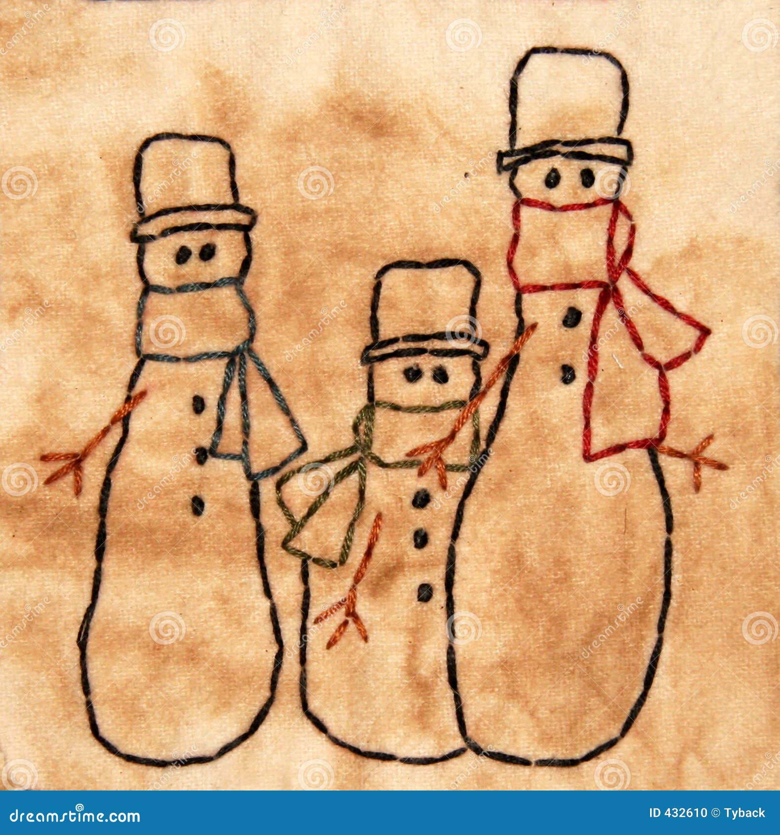 Primitive Snowmen Stock Illustrations – 8 Primitive Snowmen Stock ...